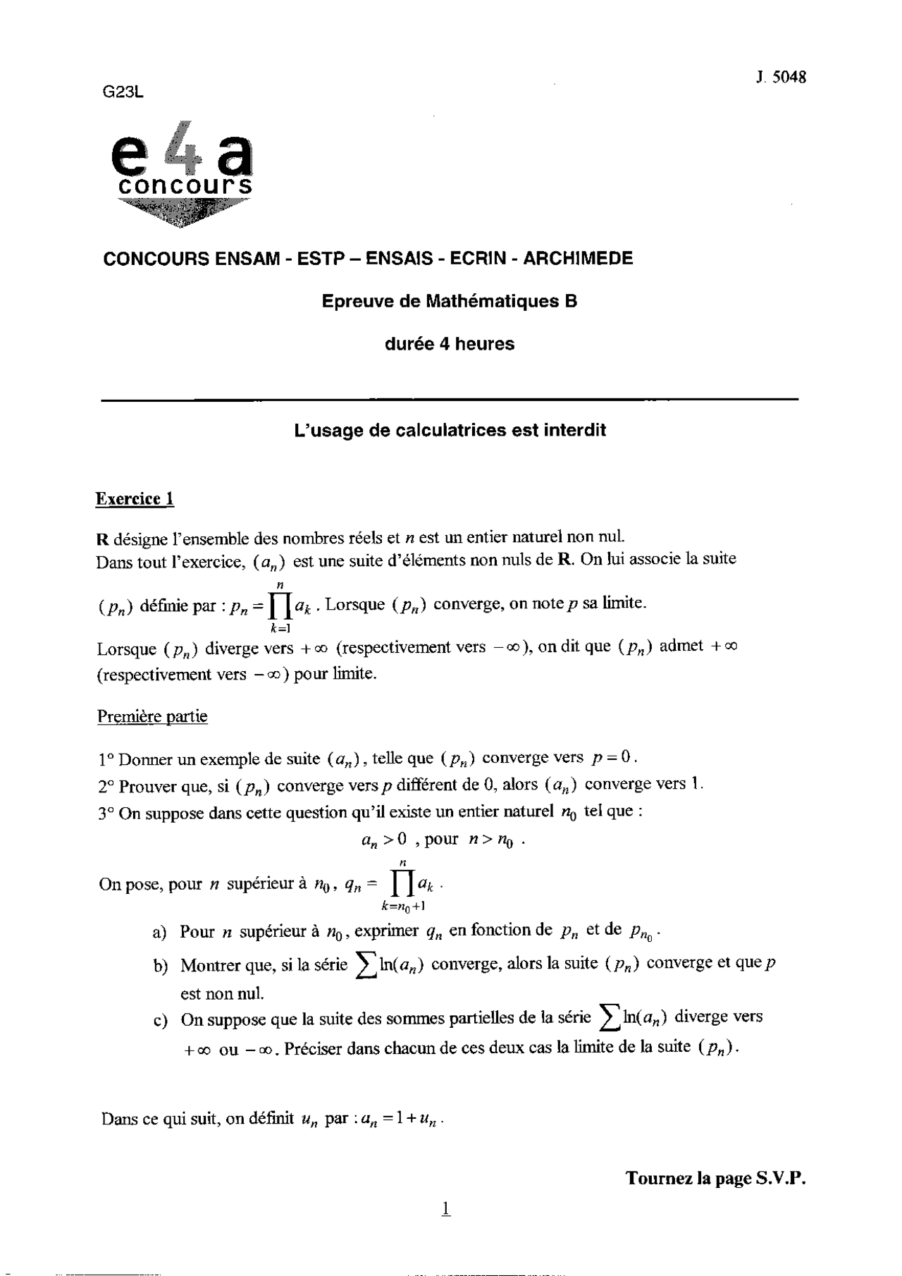 E4a2003psimathsbenonce Dissertation Mathématiques Docsity