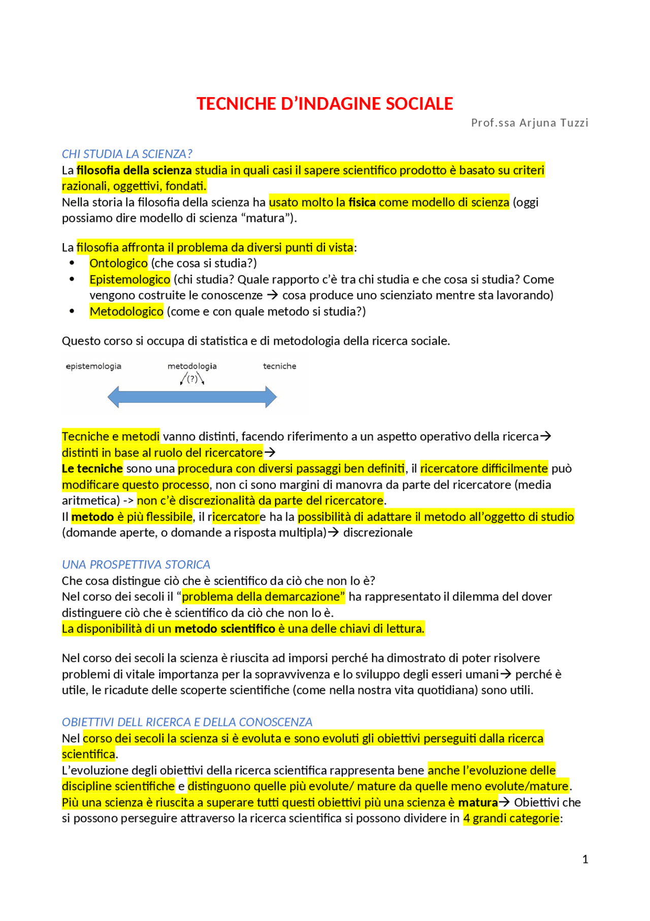 Unipd Tecniche Di Indagine Sociale Pro Arjuna Tuzzi Docsity