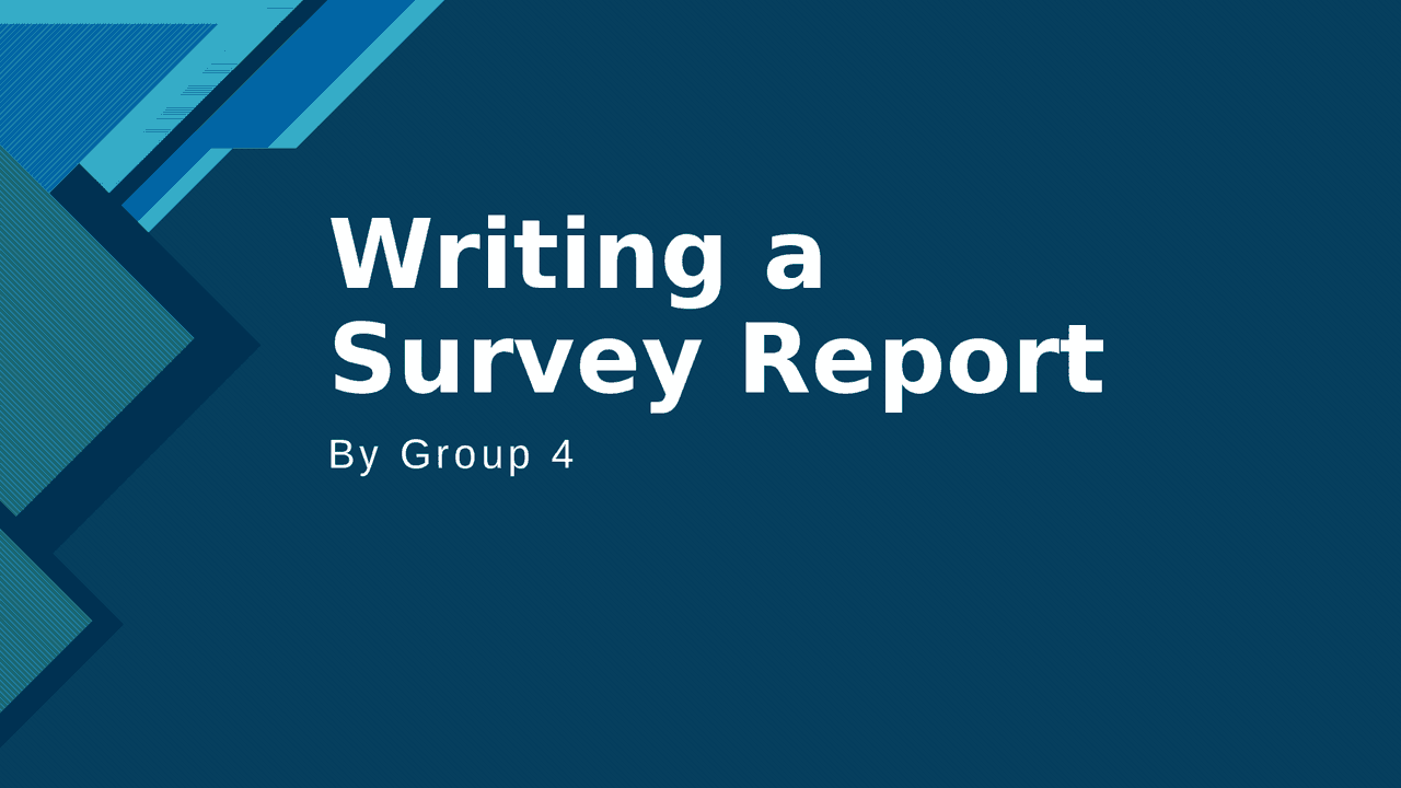 Writing a Survey Report | Summaries English | Docsity