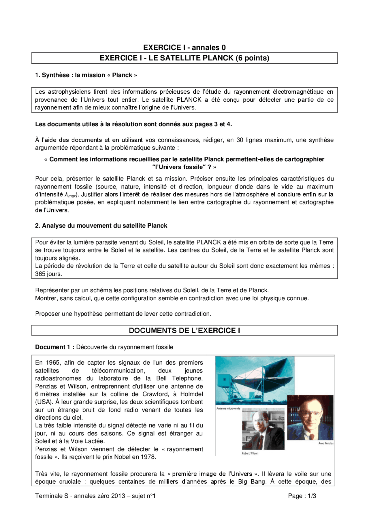 Annales 0 Exercice I Lectures Physique Docsity