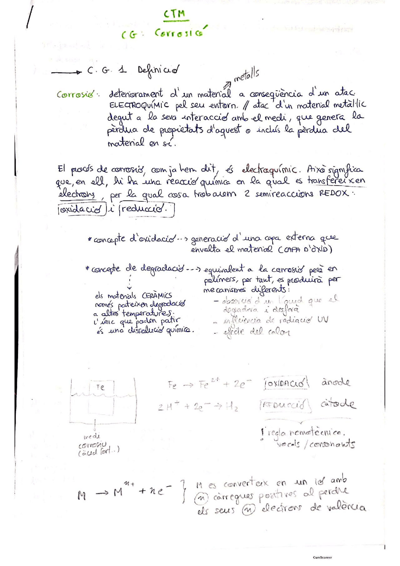 Apunts CG Corrosió (CTM) - Docsity