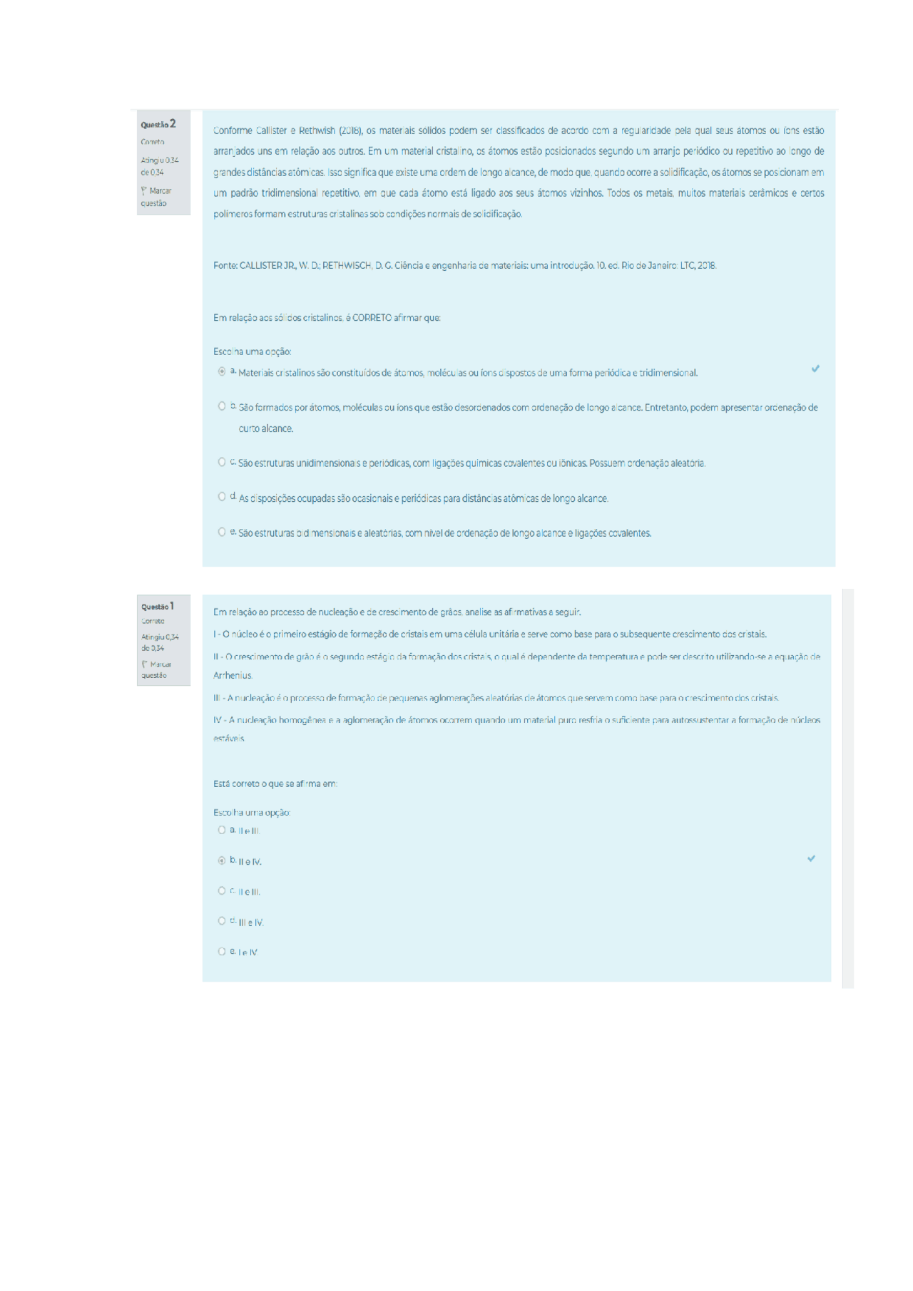 Exercicios Ciência E Tecnologia Dos Materiais Docsity