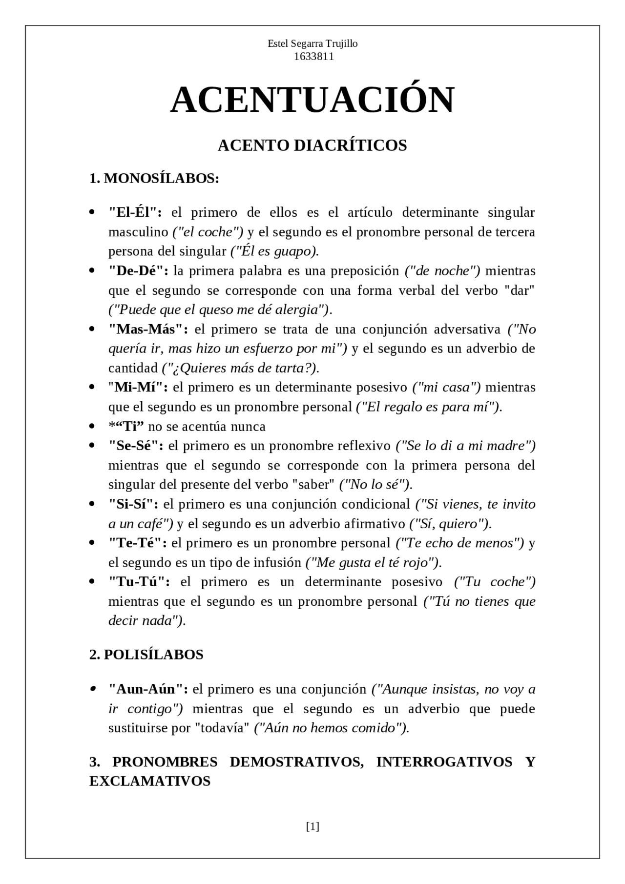 Apuntes sobre los acentos diacríticos | Apuntes de Lingüística Española ...