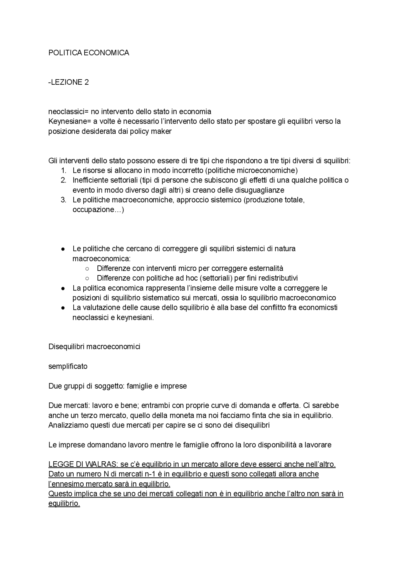 Appunti presi durante le lezioni - Docsity