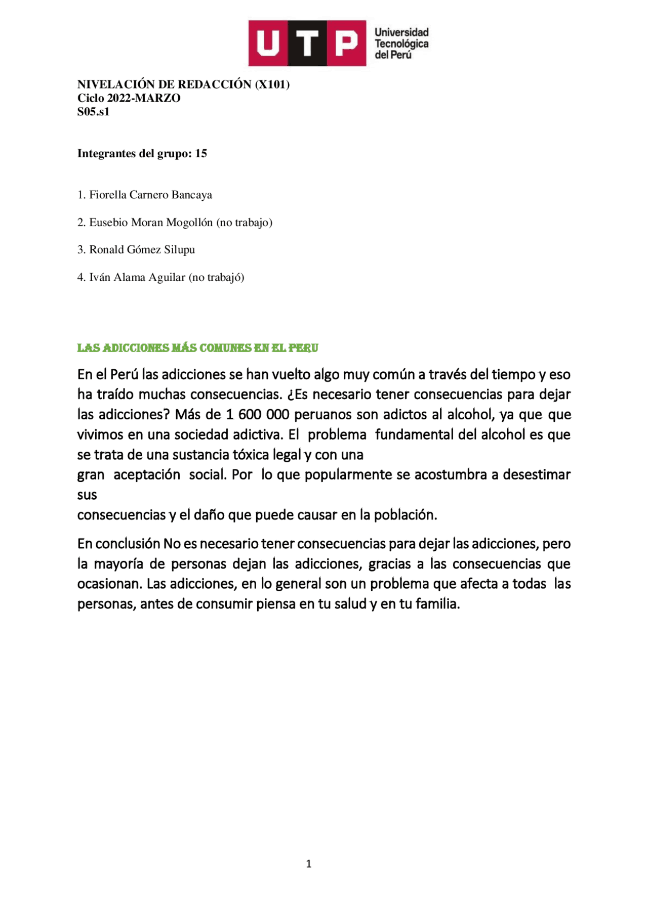 Inglés Utp S05s1 Ejercicios Resueltos Exámenes De Idioma Inglés