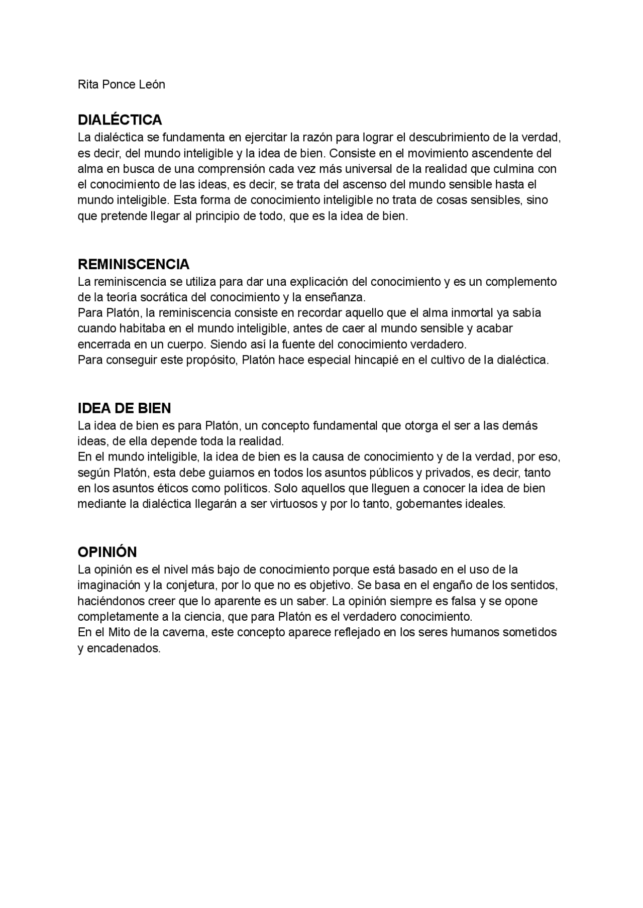 Términos Ebau Platón Docsity