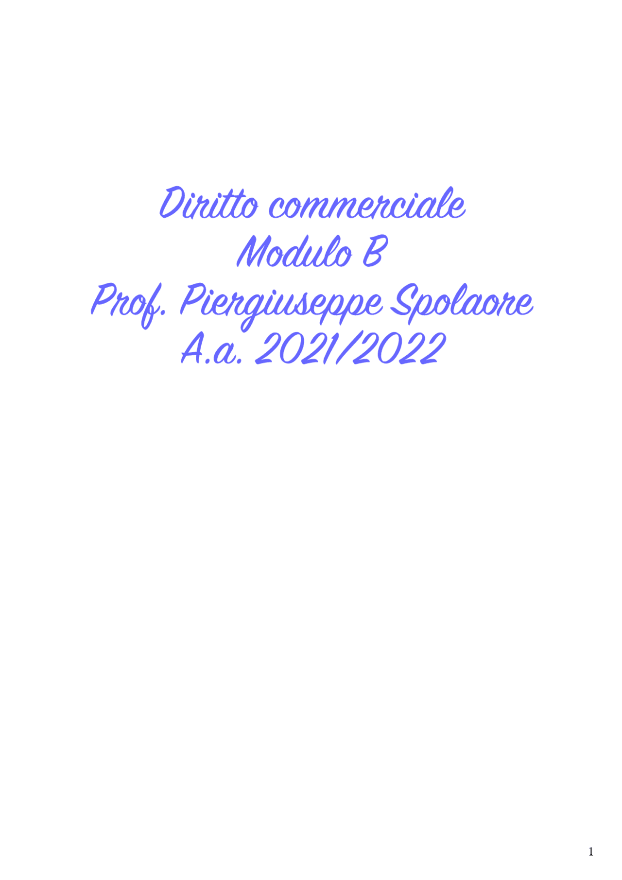 Diritto Commerciale Modulo B Docsity