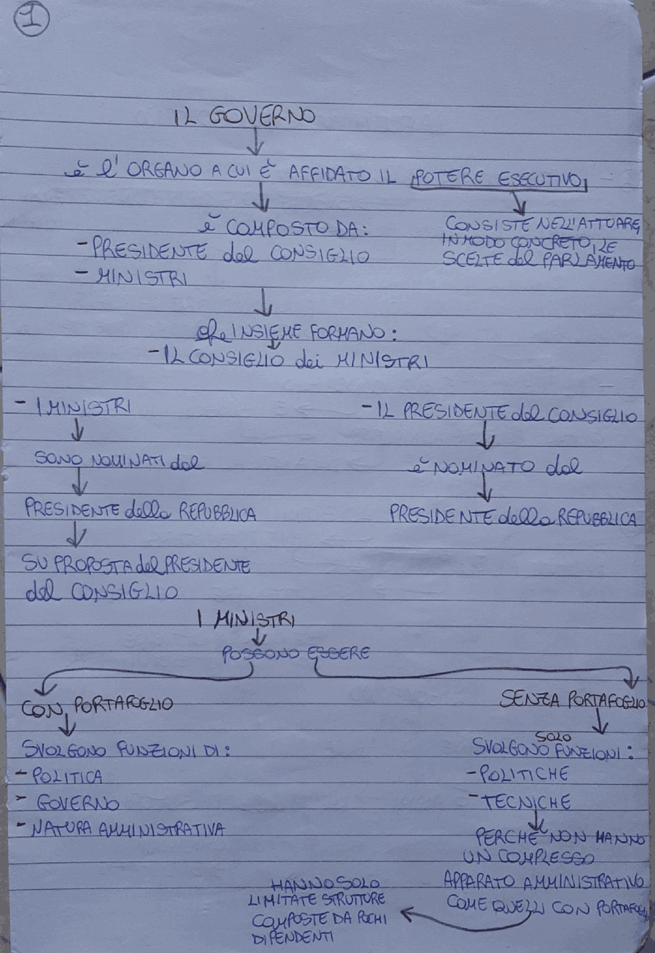 Schemi Sul Governo Diritto Docsity