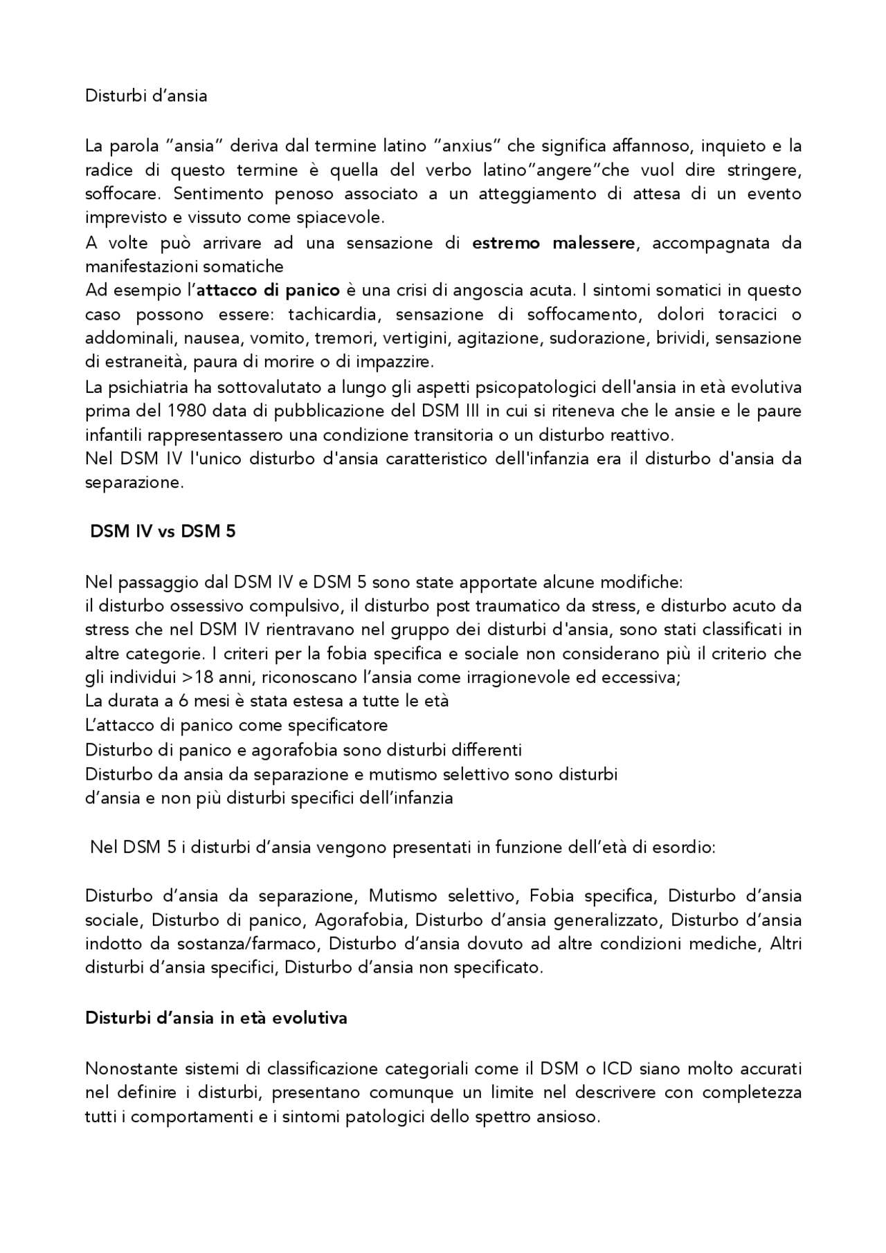 Disturbi Dansia In Età Evolutiva Docsity