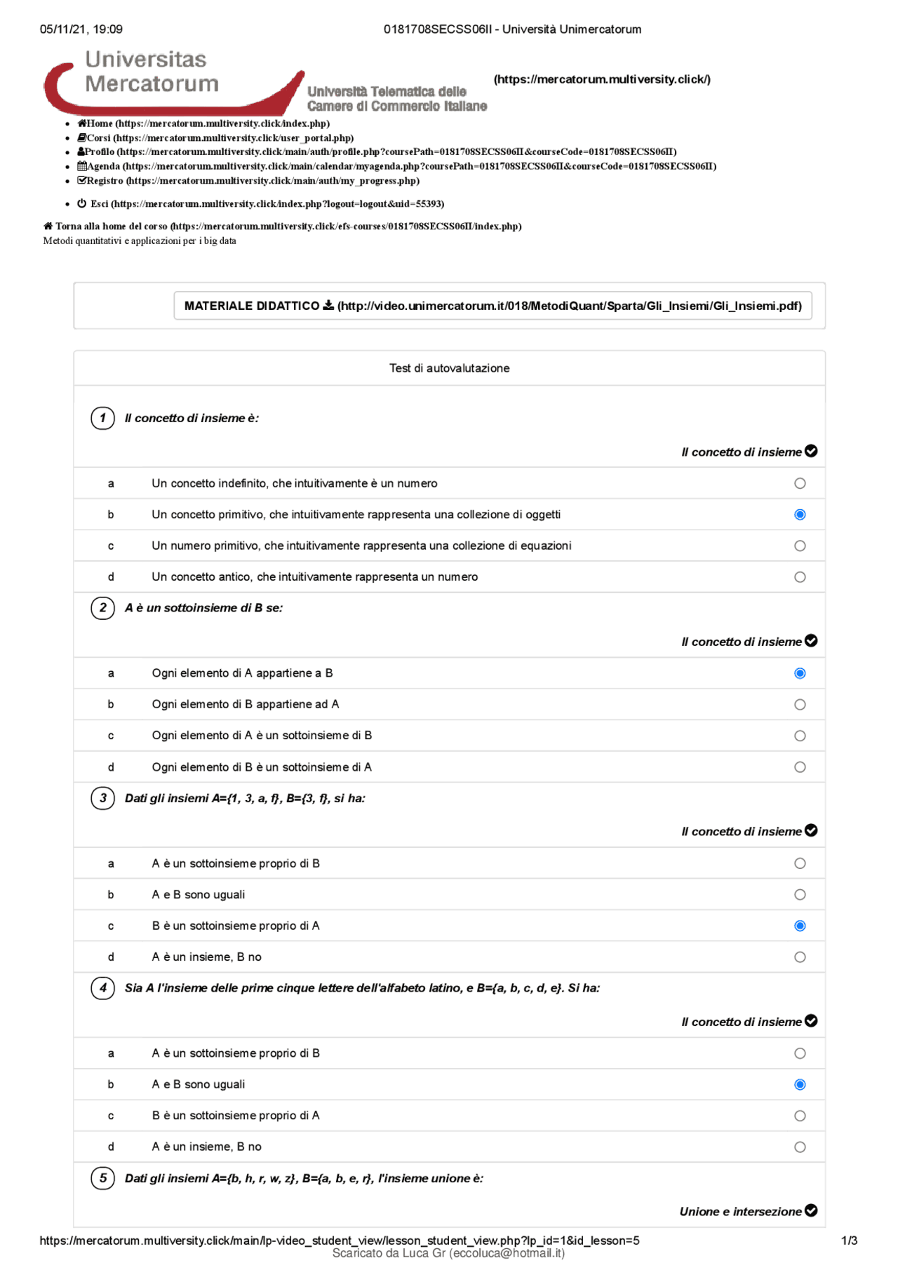 Metodi Quantitativi E Applicazioni Per I Big Data Unimercatorum L18