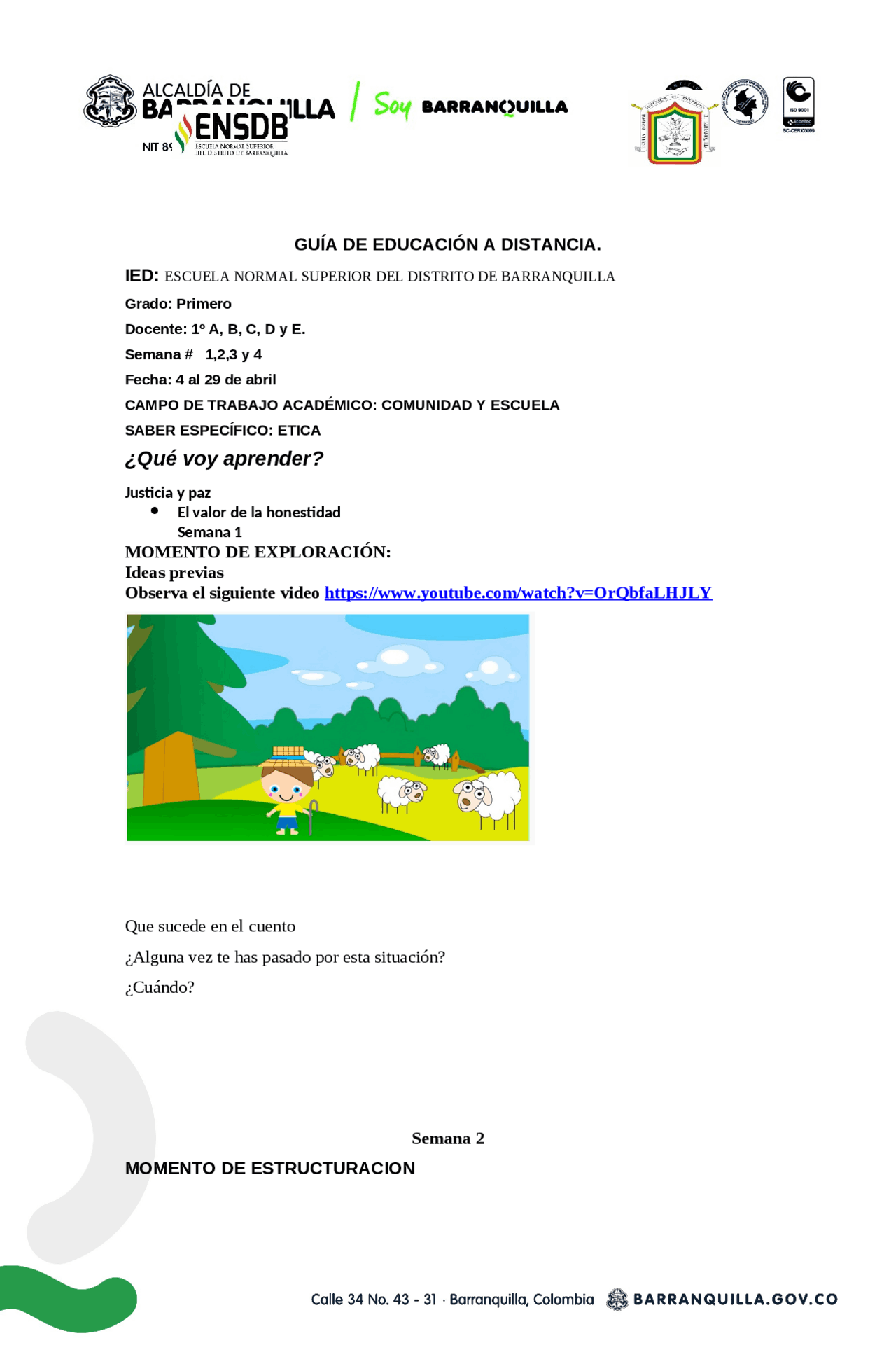 Guia curriculares experiencial - Docsity