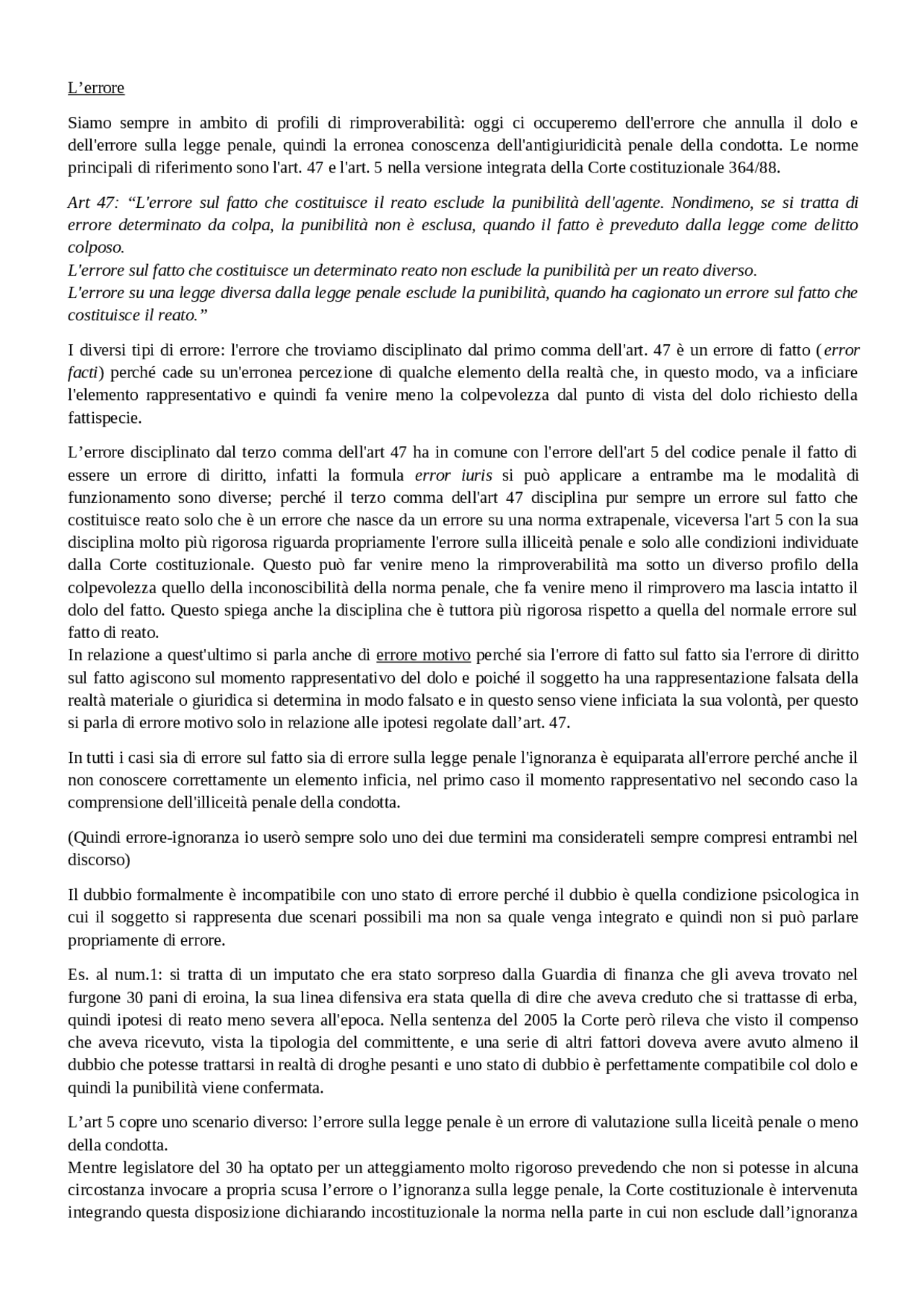 Appunti Integrali Su Lerrore Docsity