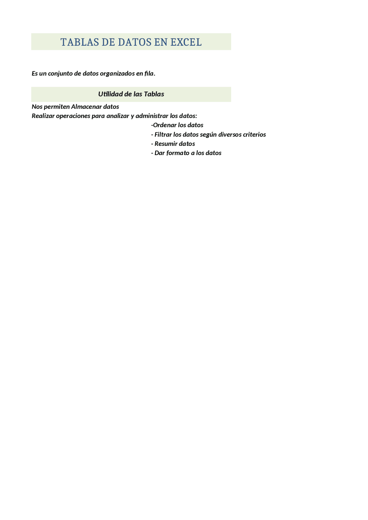 Ejercicios Y Formulas De Exel Docsity