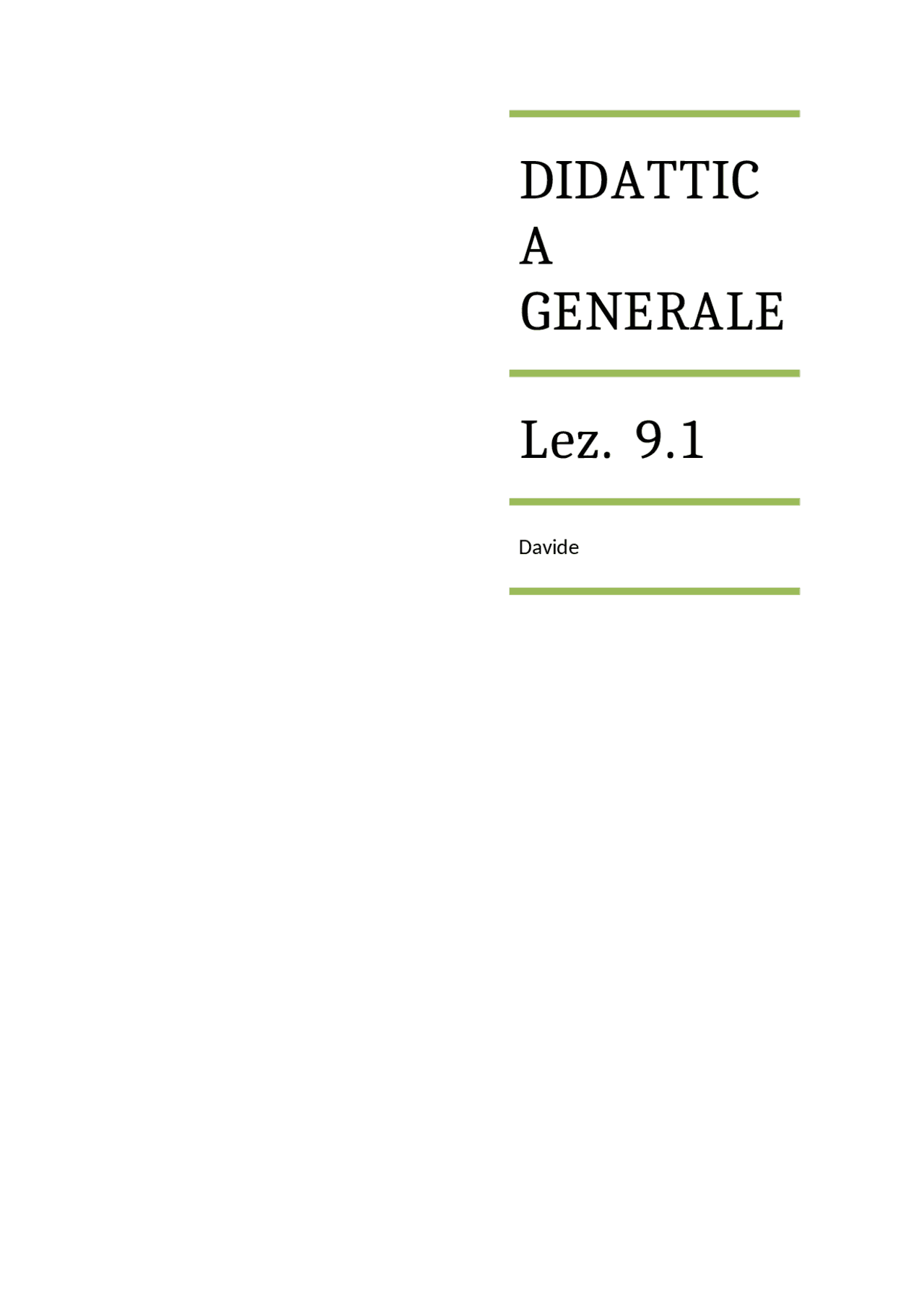 Metodologie Didattiche Docsity