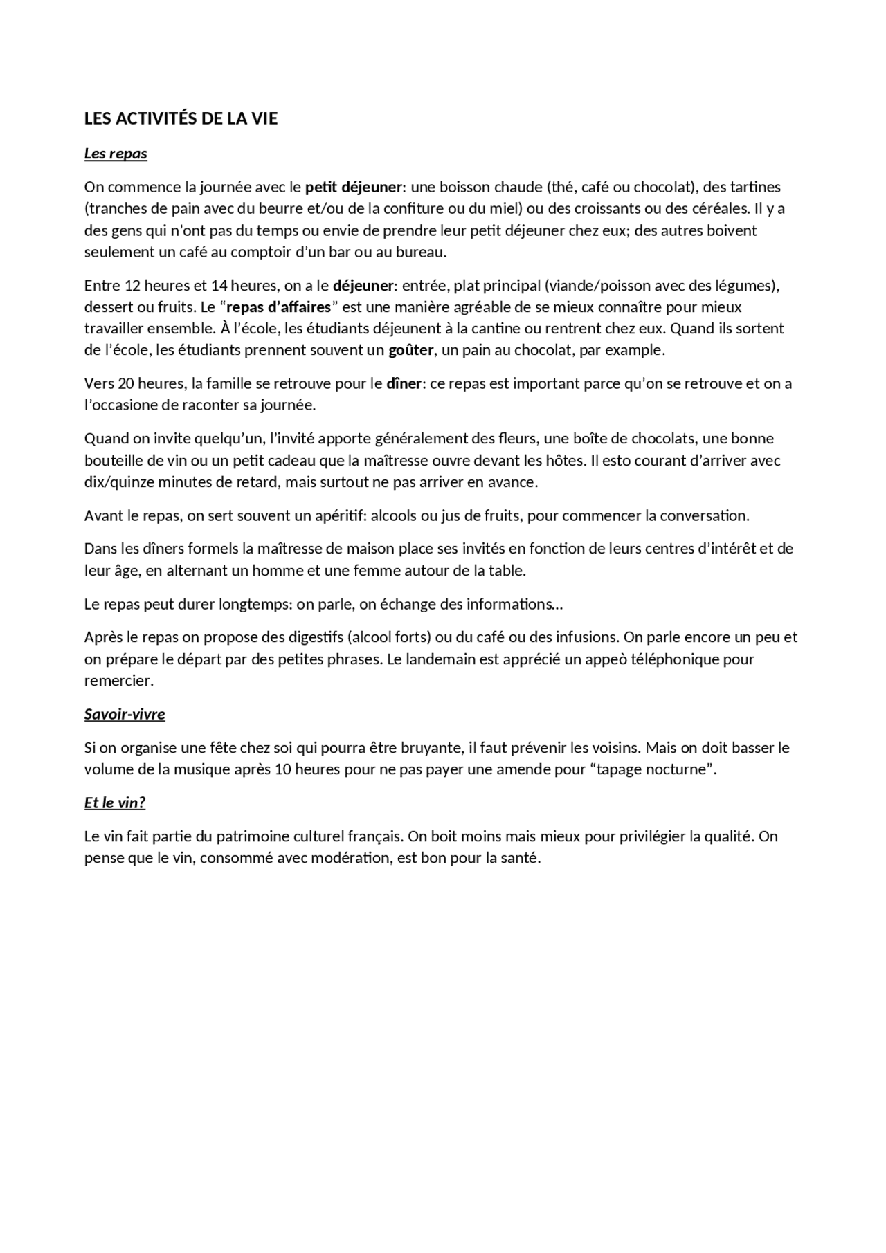 Riassunto Di Francese Docsity