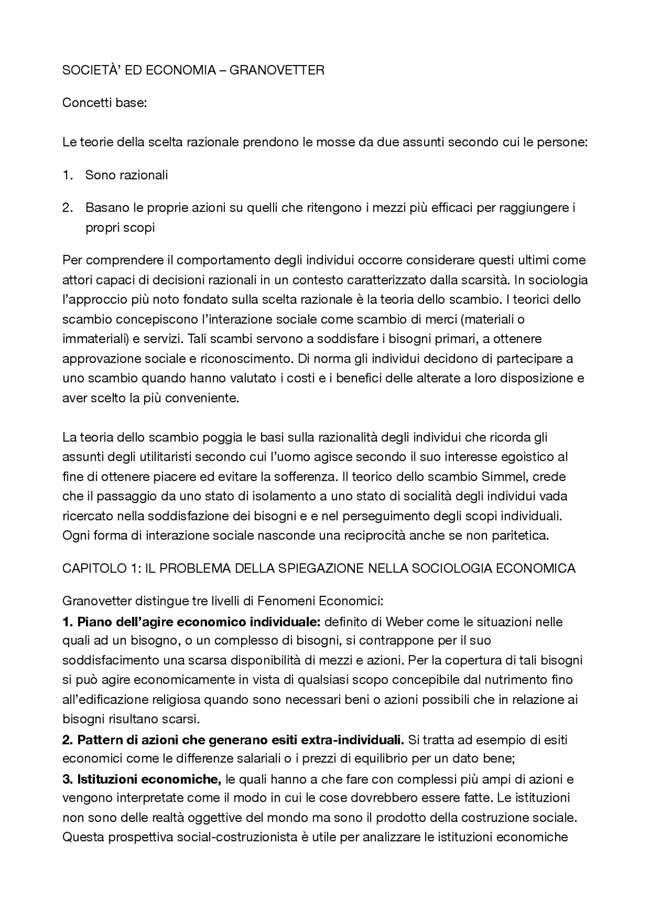 Riassunto Sistemi Organizzativi Complessi Docsity