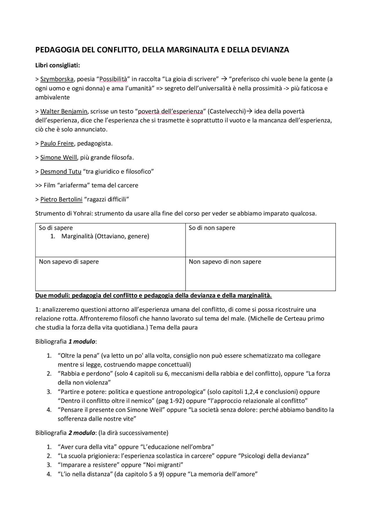 Appunti Pedagogia Del Conflitto Mod 1 Parte 2 Docsity