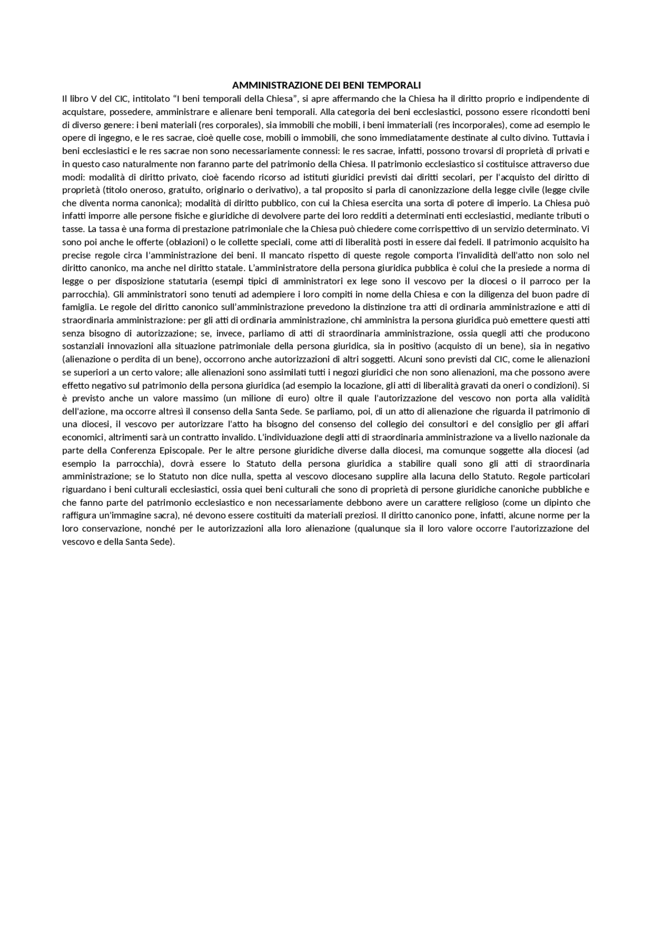 Domande Di Diritto Canonico Docsity