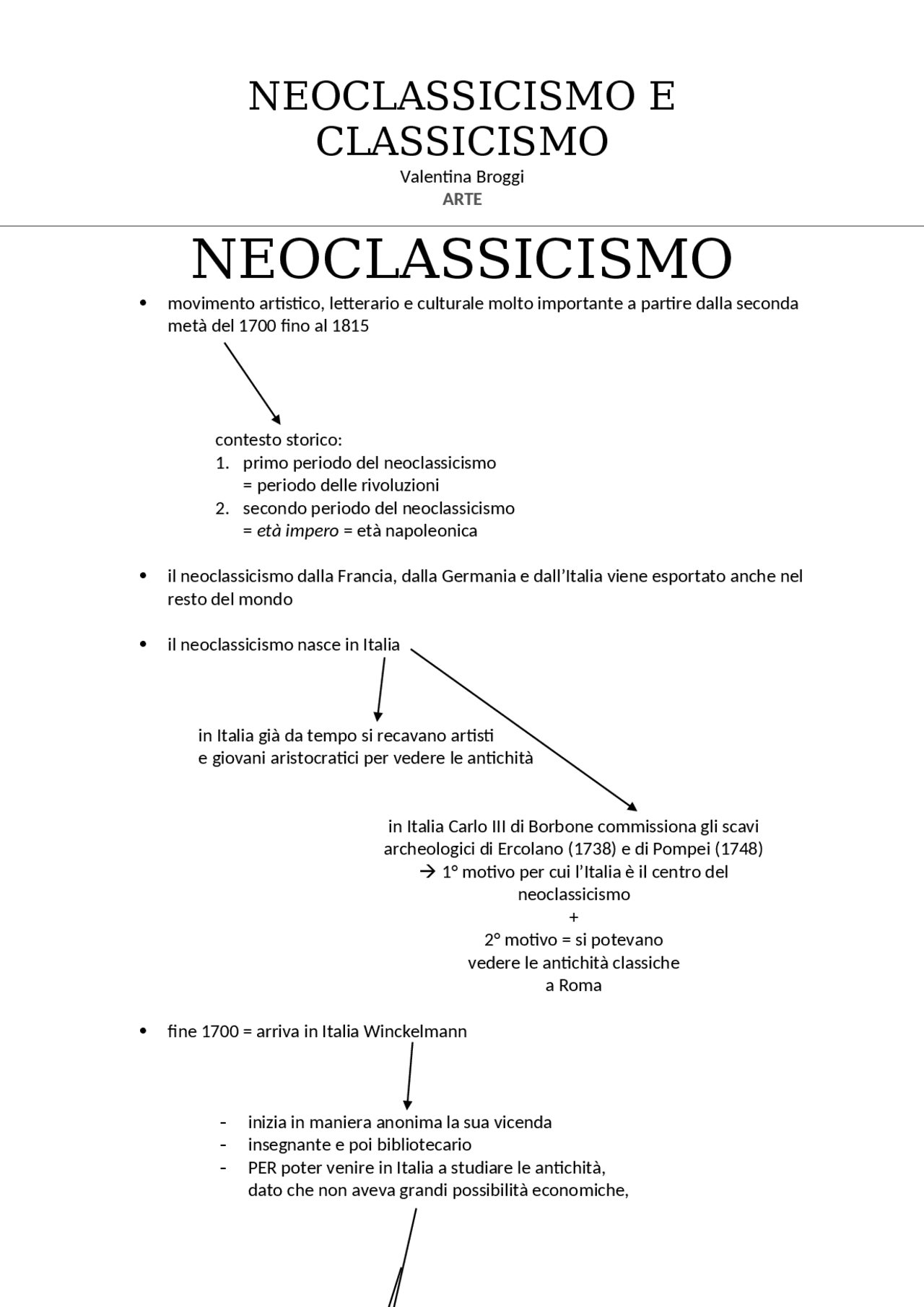 Neoclassicismo Classicismo E Romanticismo Docsity