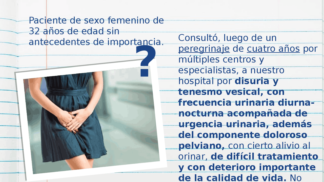 Diapositivas cistitis intersticial - Docsity