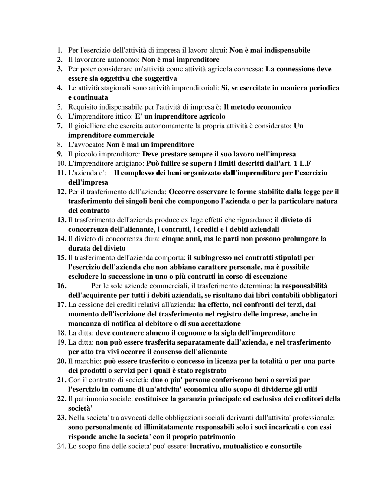 Quiz utili per superare esami con Pegaso - Docsity