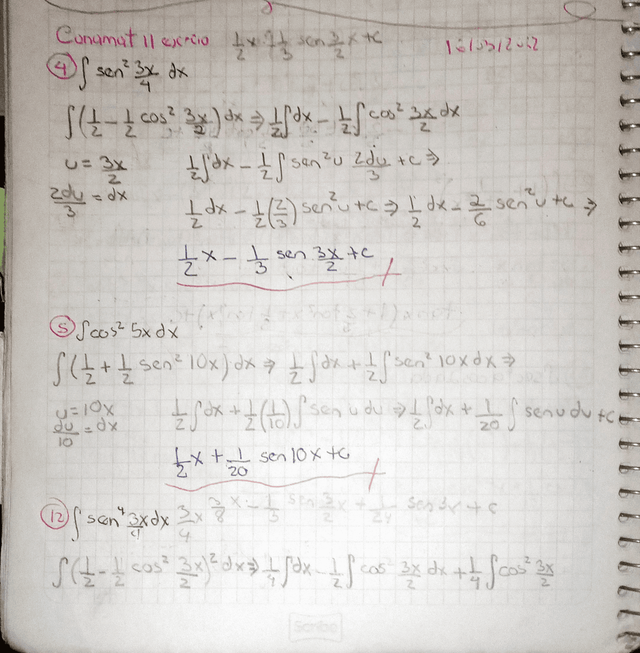 Ejercicio de conamat cálculo integral - Docsity