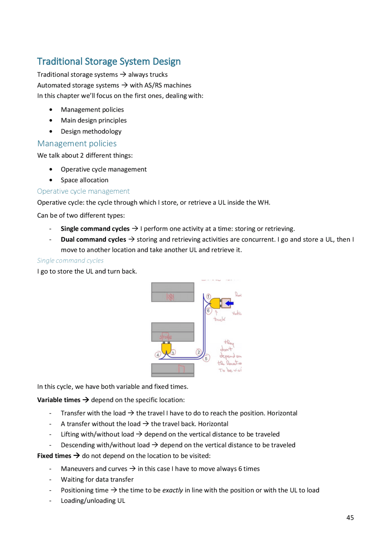 Logistics management appunti - Traditional Storage systems - Docsity
