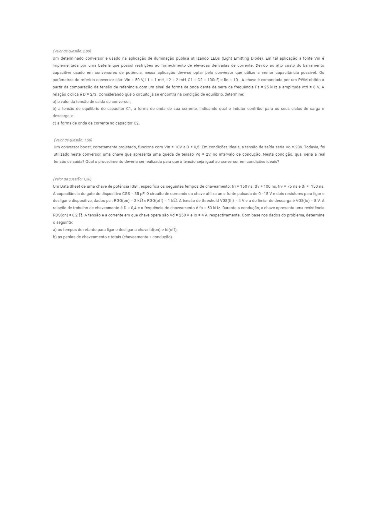 Exercícios De Eng Elétrica Docsity
