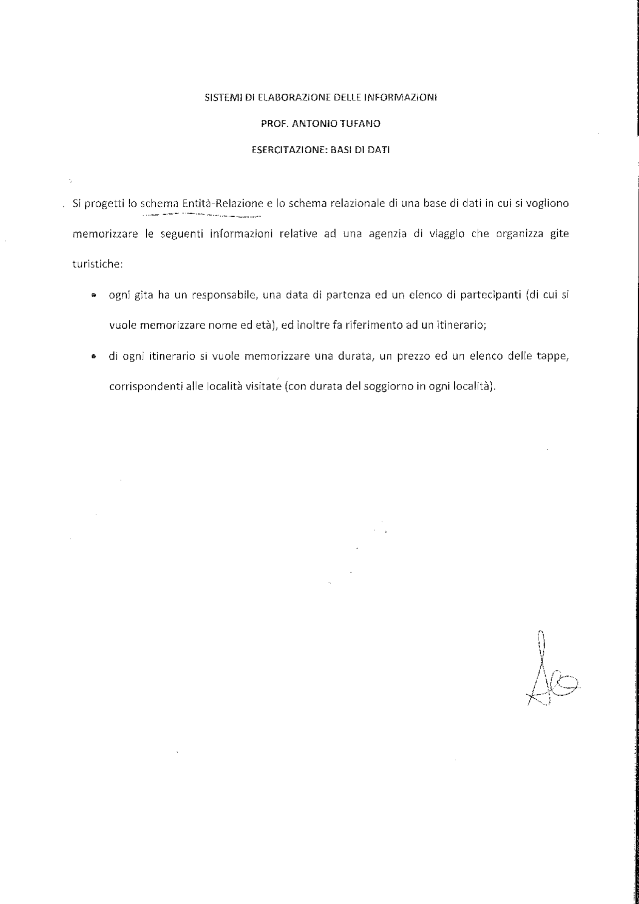 Esercitazionedb1pdf Prove Desame Di Sistemi Di Elaborazione Dell