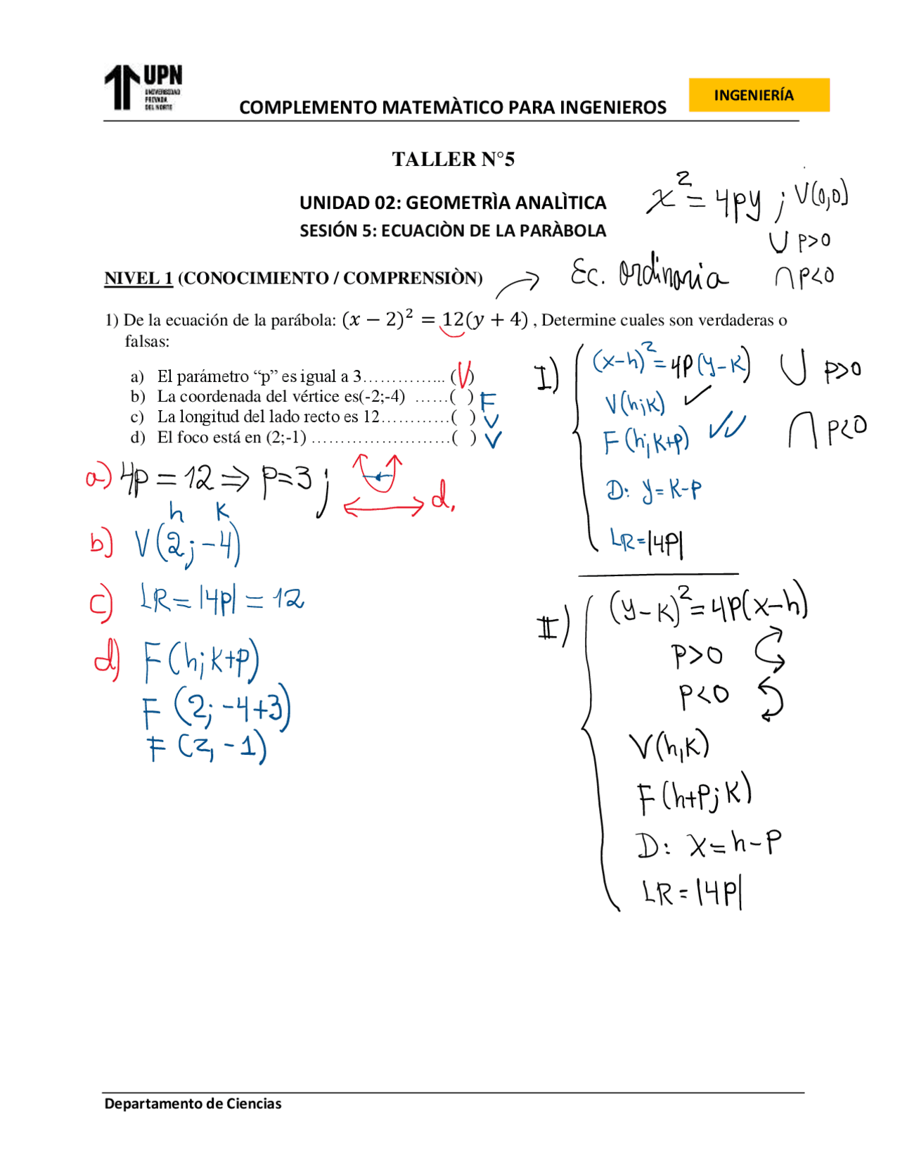 Complemento matematico | Ejercicios de Química | Docsity