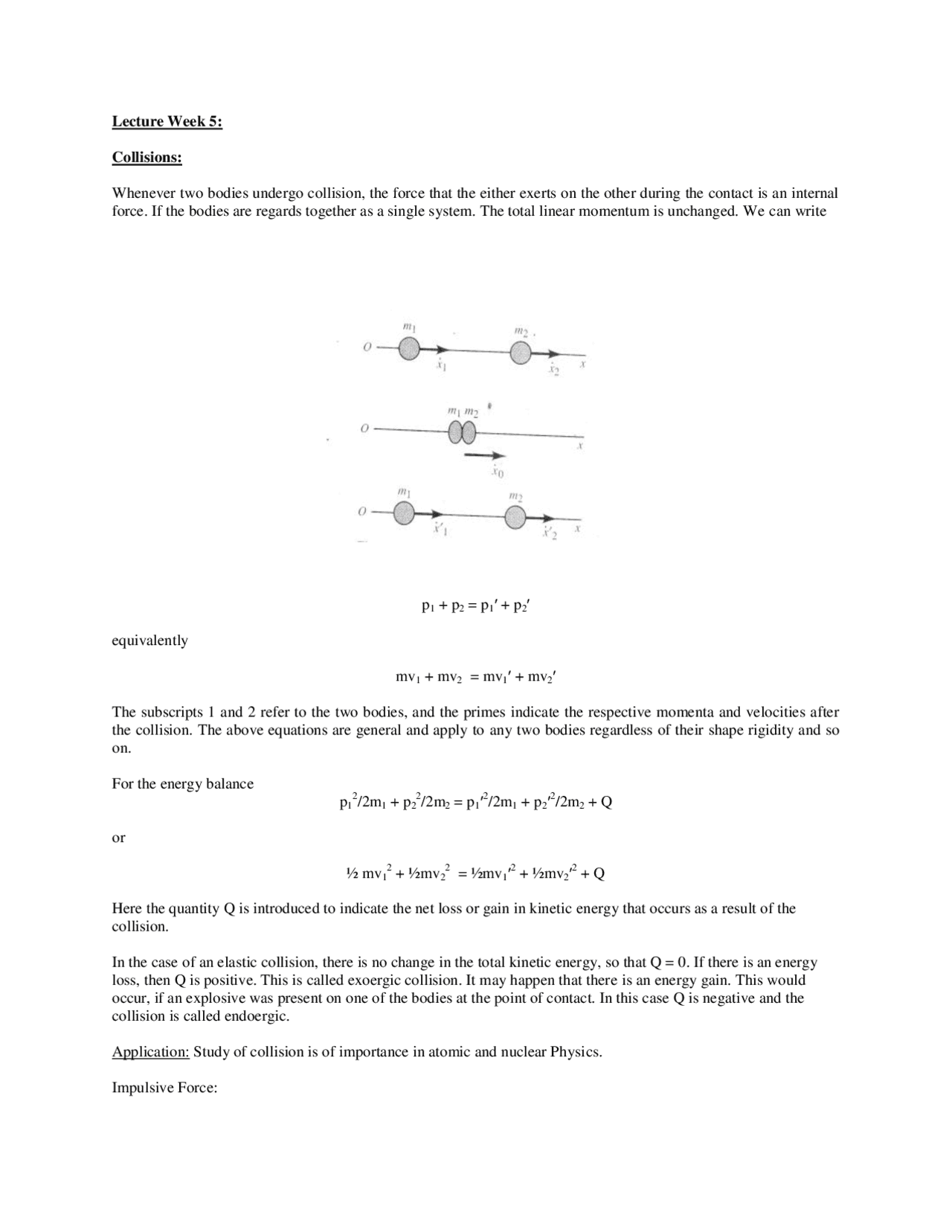 Week 5 notes on classical mechanics | Study notes Classical Mechanics ...