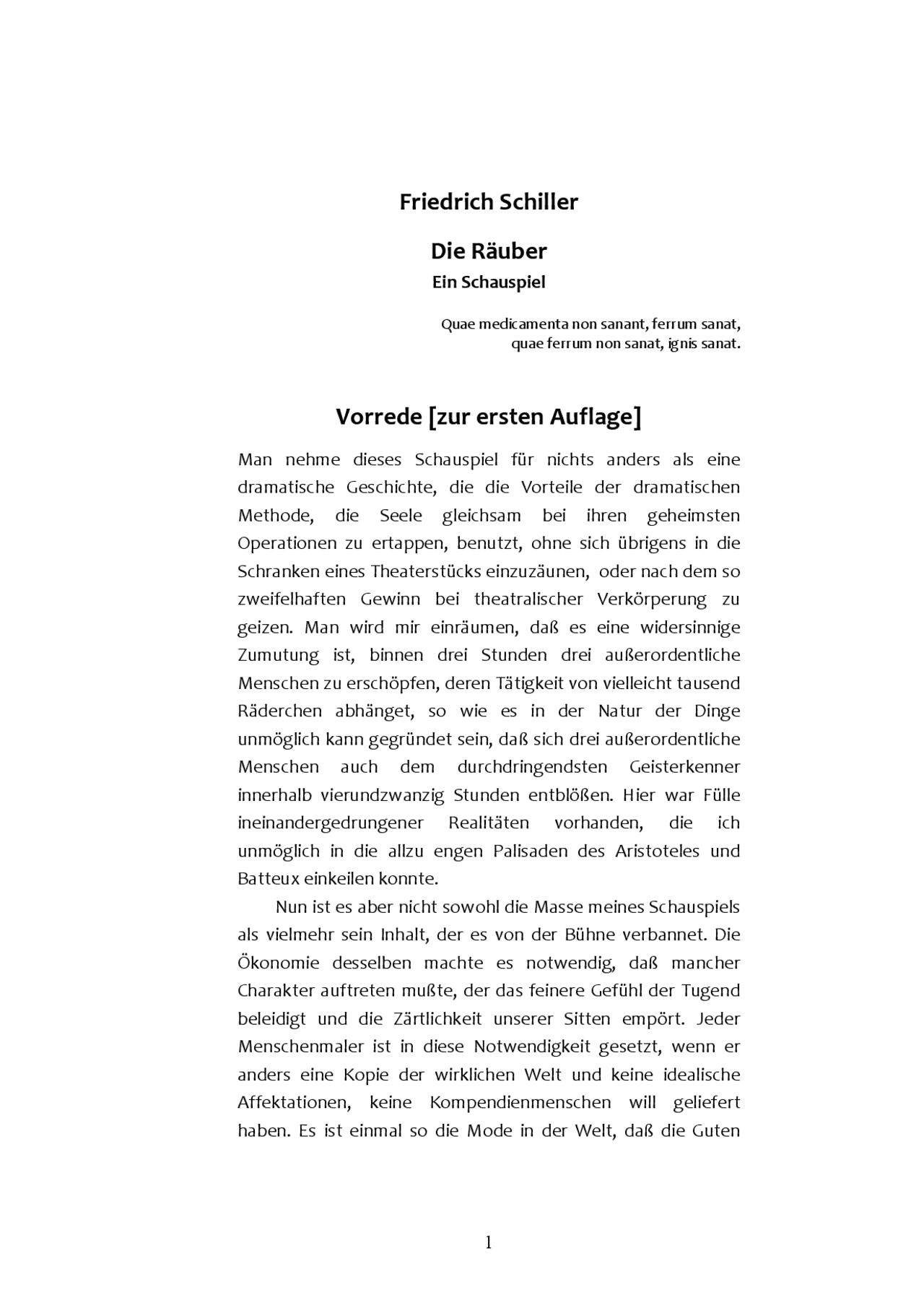 Friedrich Schiller Die Räuber - Docsity