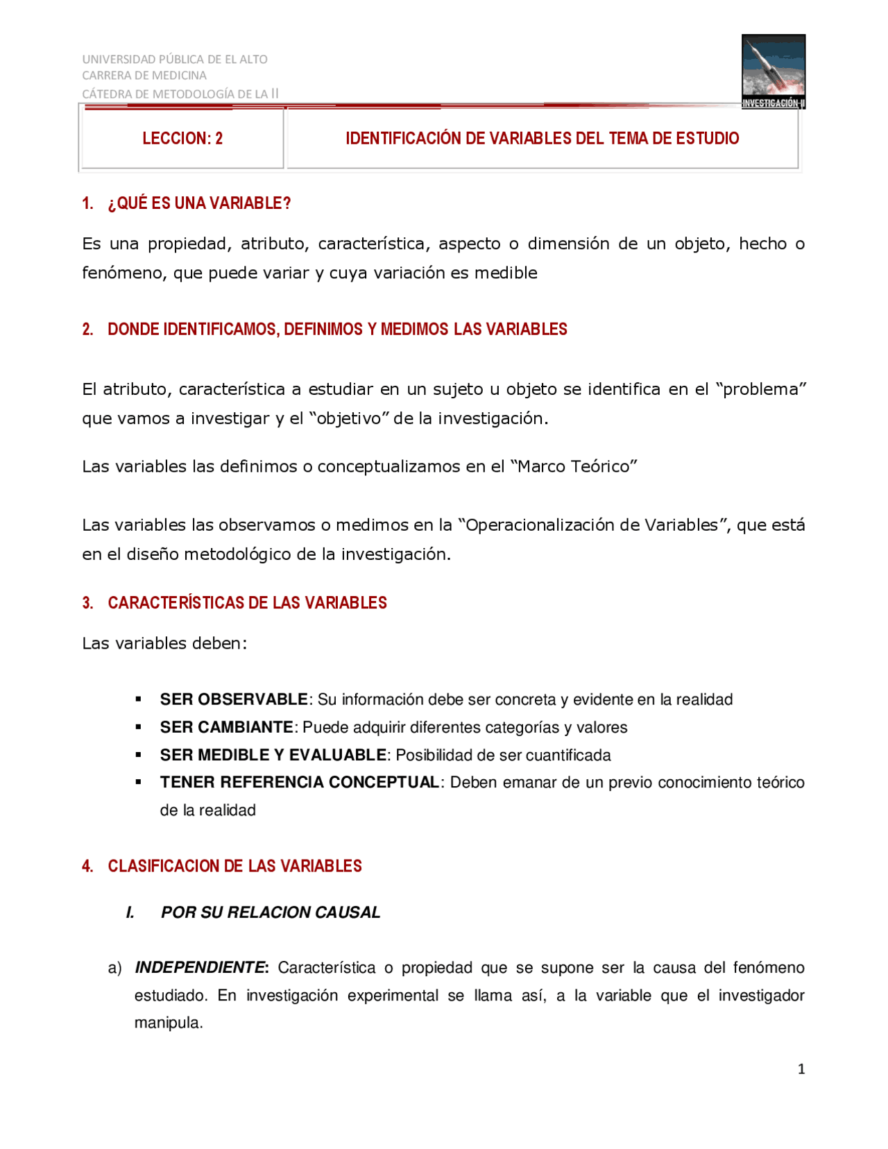 Identificación De Variables Docsity