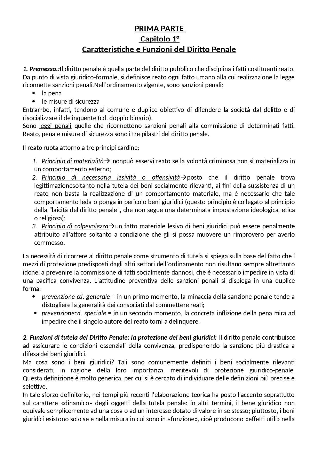 Diritto Penale Parte Generale Fiandaca Musco Cap Da 1 A 5 Docsity