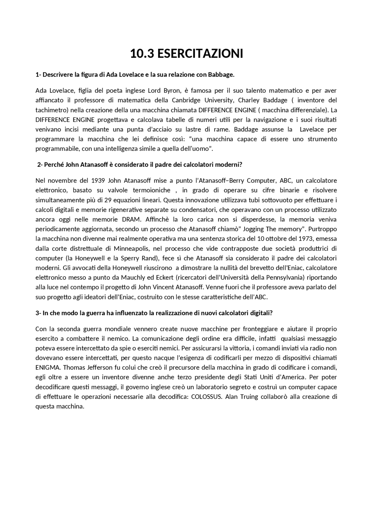 Esercitazione Lez 10 Abilità Informatiche E Telematiche Ecampus Docsity