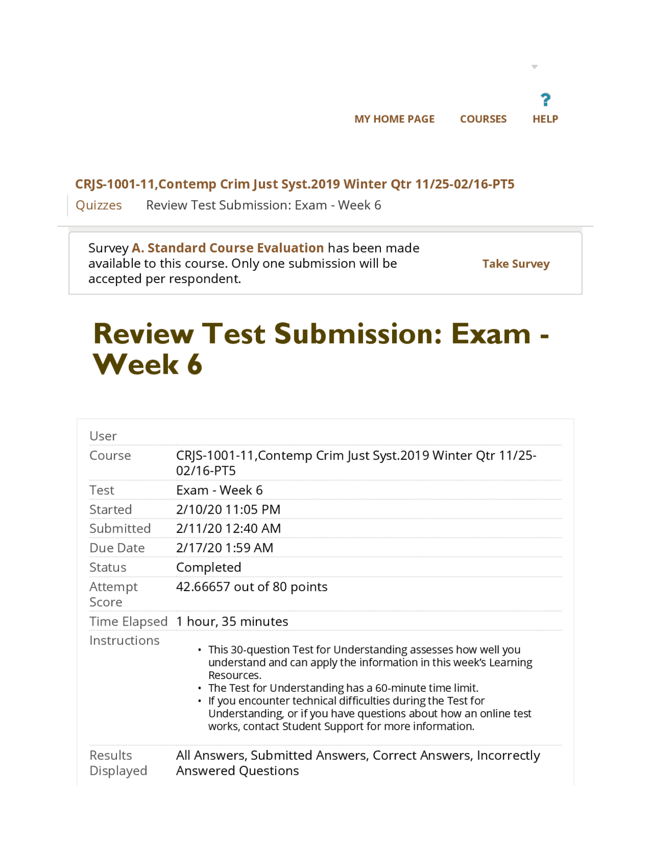 Crjs 1001 Final Exam Week 6 Question And Answers Docsity
