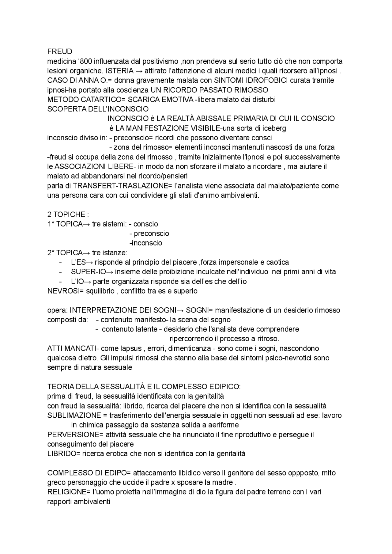 Freud Riassunto Con Filosofare 3b Schemi E Mappe Concettuali Di