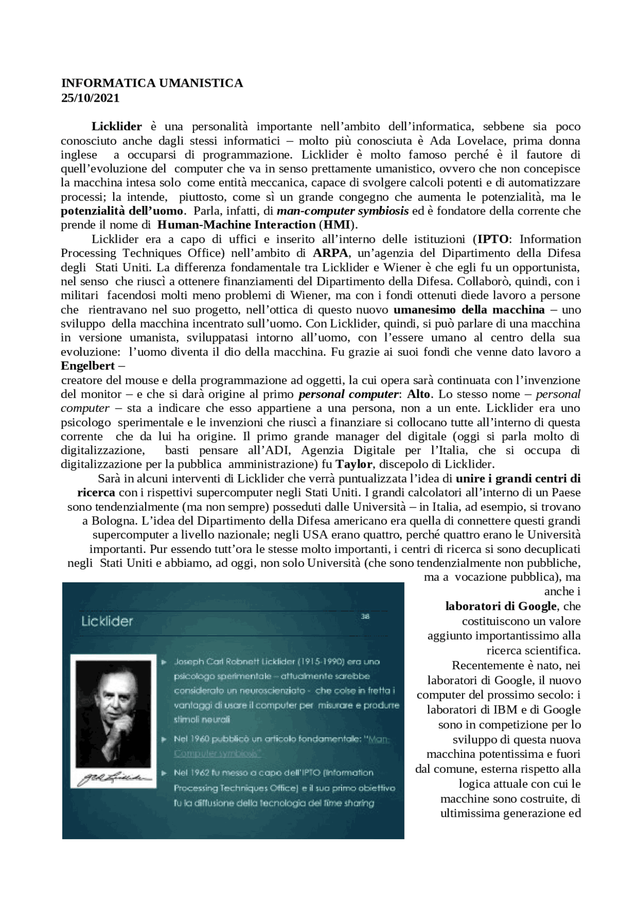 Informatica umanistica - Docsity