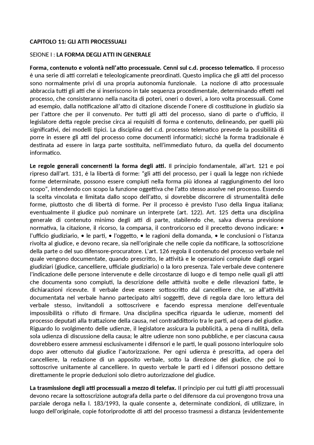 Diritto Processuale Civile Docsity