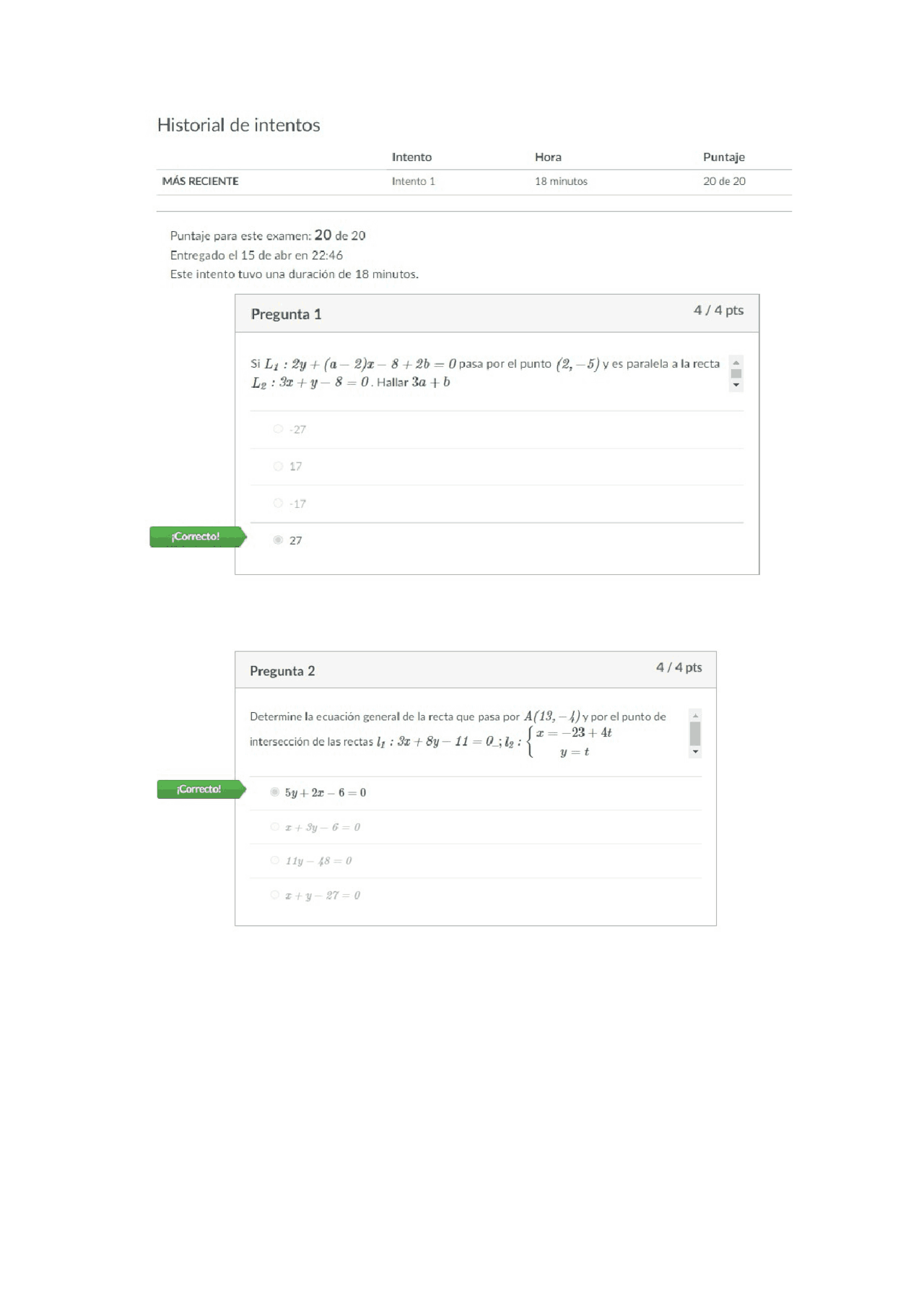 S03.s1 - Evaluación continua - Vectores y la recta en R2 | Ejercicios de Matemáticas | Docsity