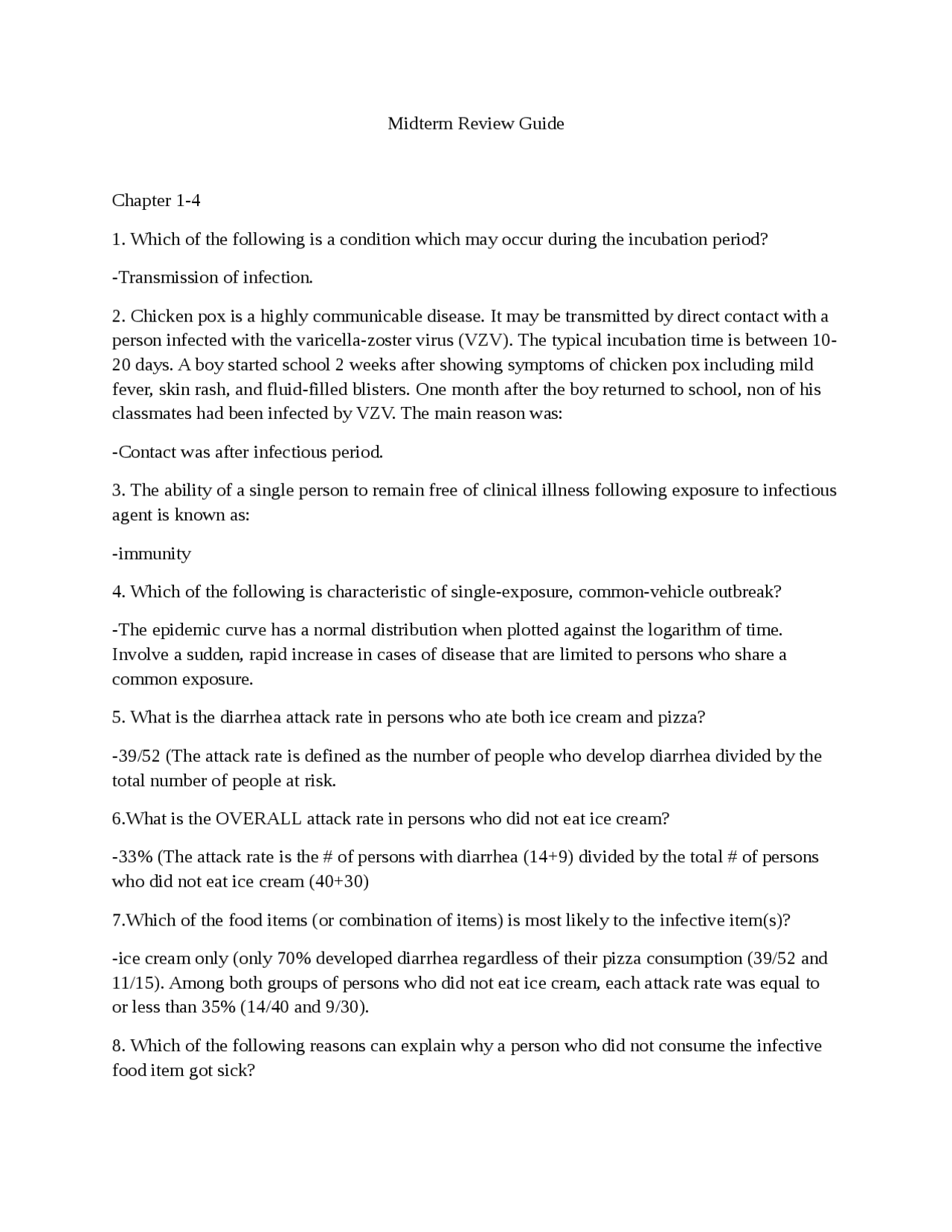 NR 503 Week 4 Midterm Review Guide (Chapter 1 – 20) complete solution | Exams Nursing | Docsity