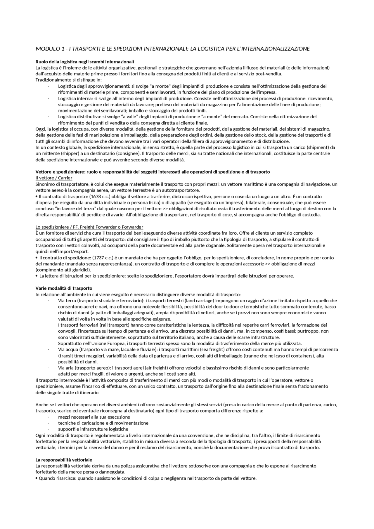 Master Marcom Riassunto Modulo 1 Docsity