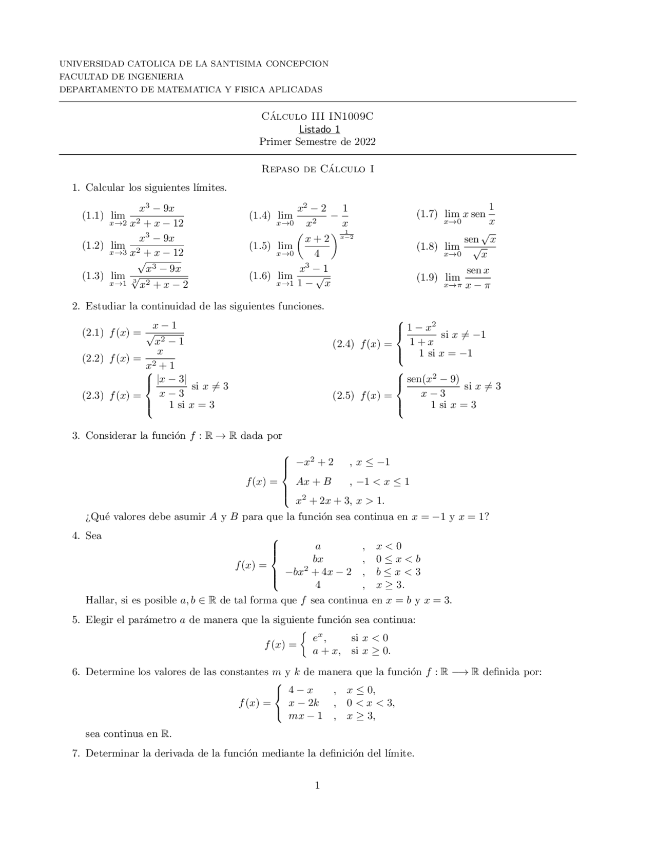 Ejercicios calculo 3 - Docsity