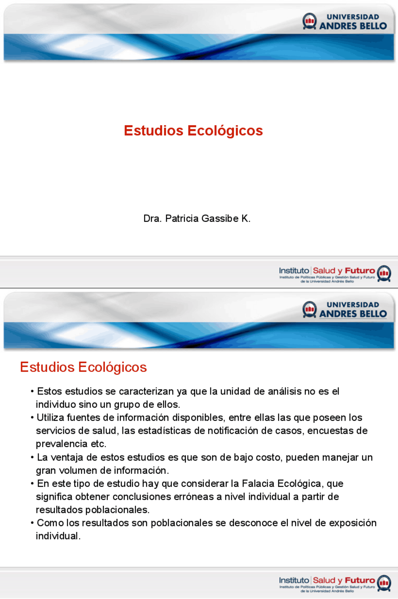 Estudios Ecológicos en Epidemiología | Apuntes de Epidemiología | Docsity