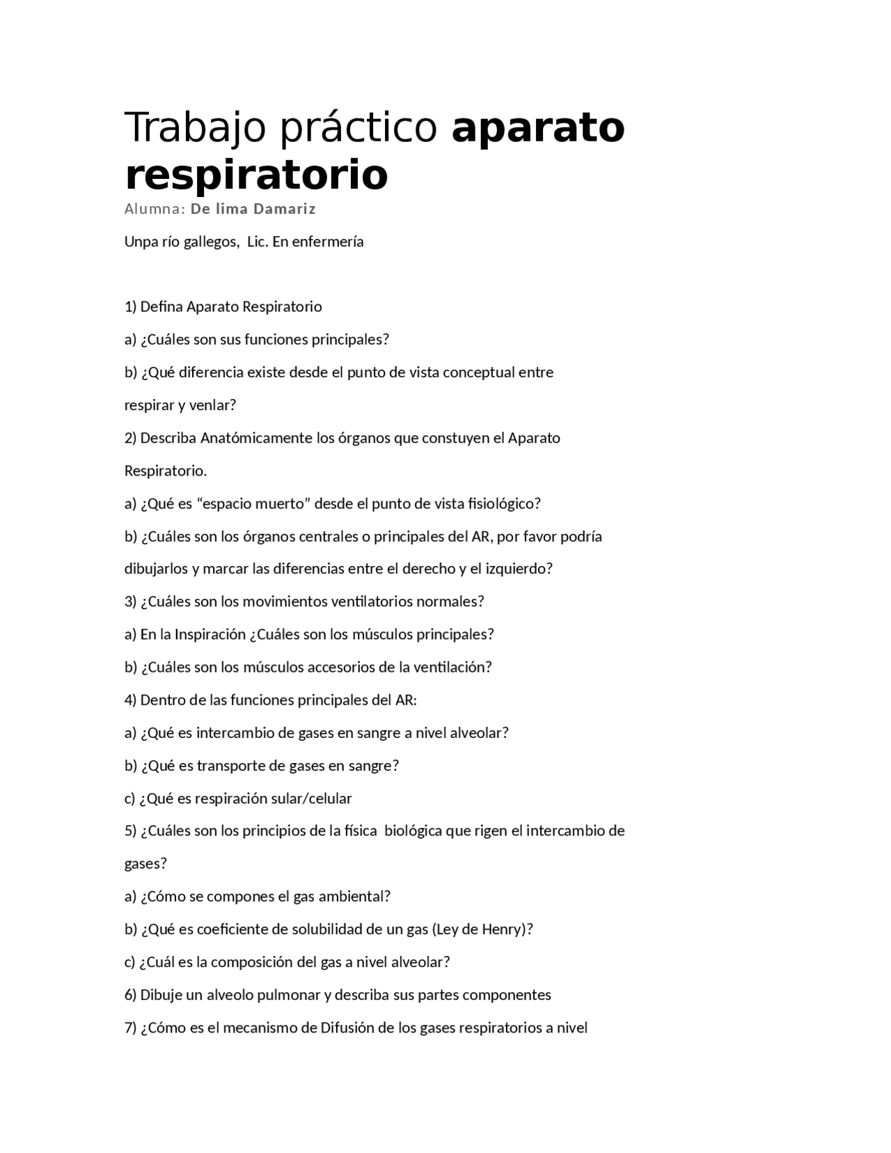 Sistema Respiratorio Docsity