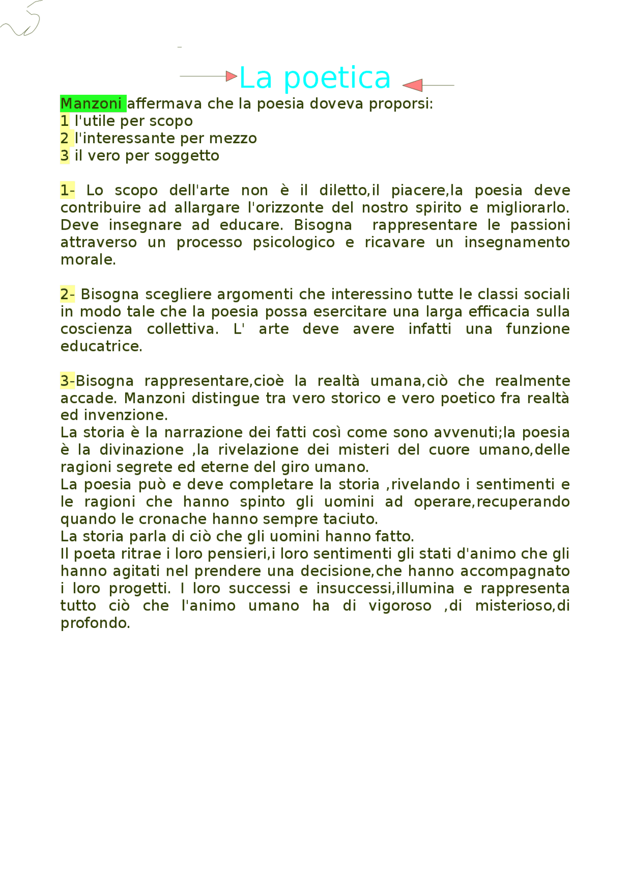 Promessi Sposi Appunti Docsity
