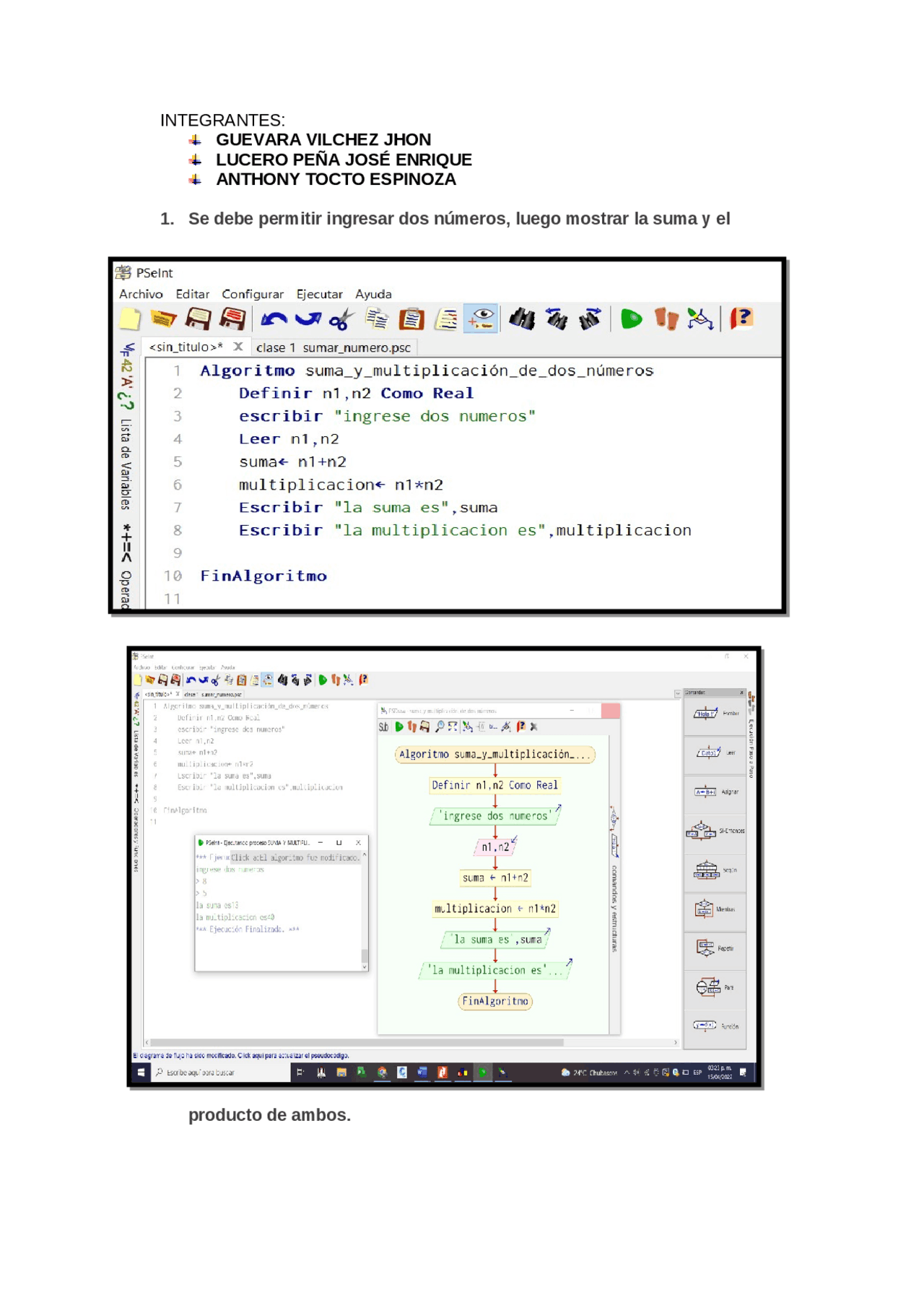 Actividad 1 De Algoritmos Ejercicios De Algoritmos Y Programación Docsity