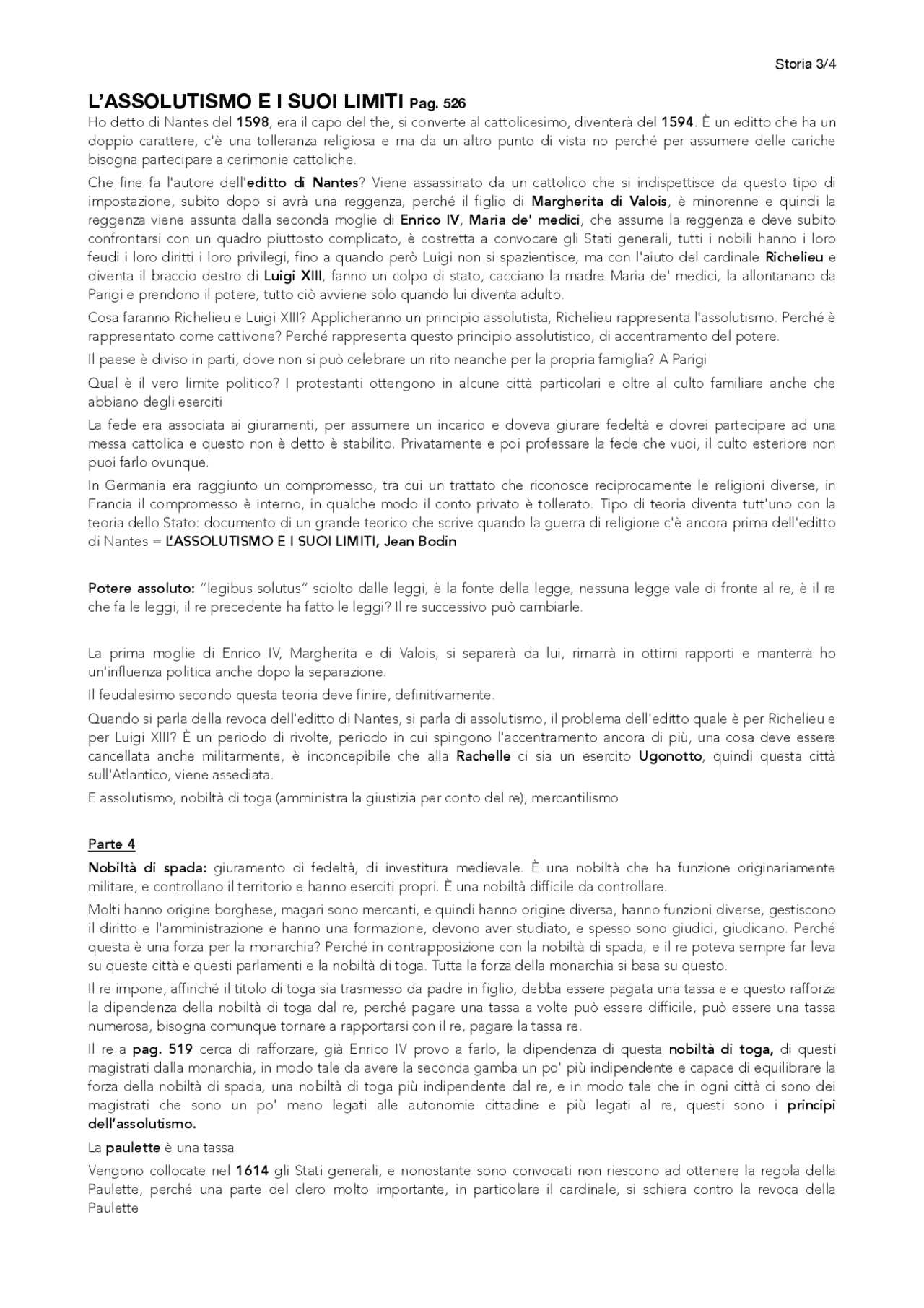 Lassolutismo E I Suoi Limiti Docsity