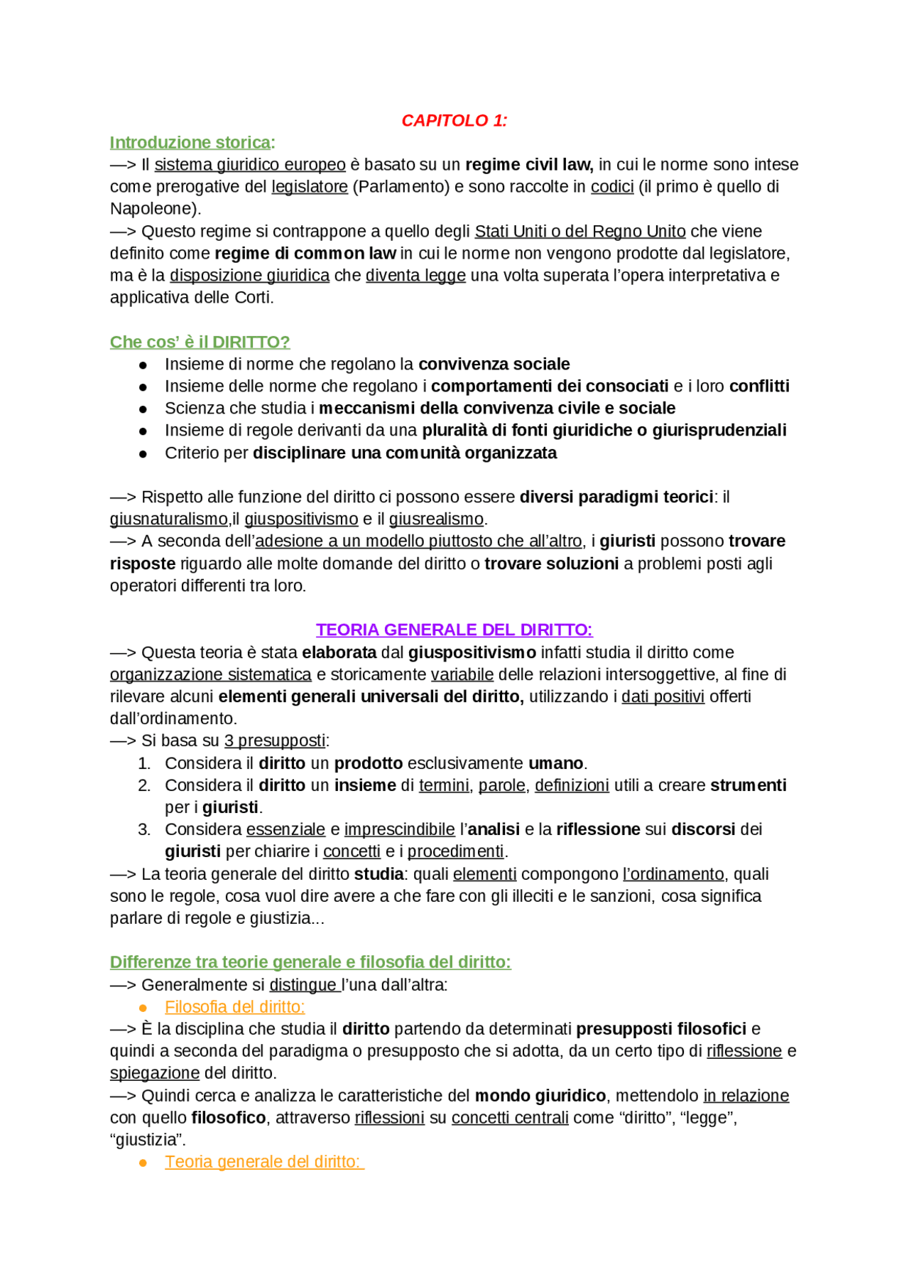 Teorie E Metodi Del Diritto Docsity