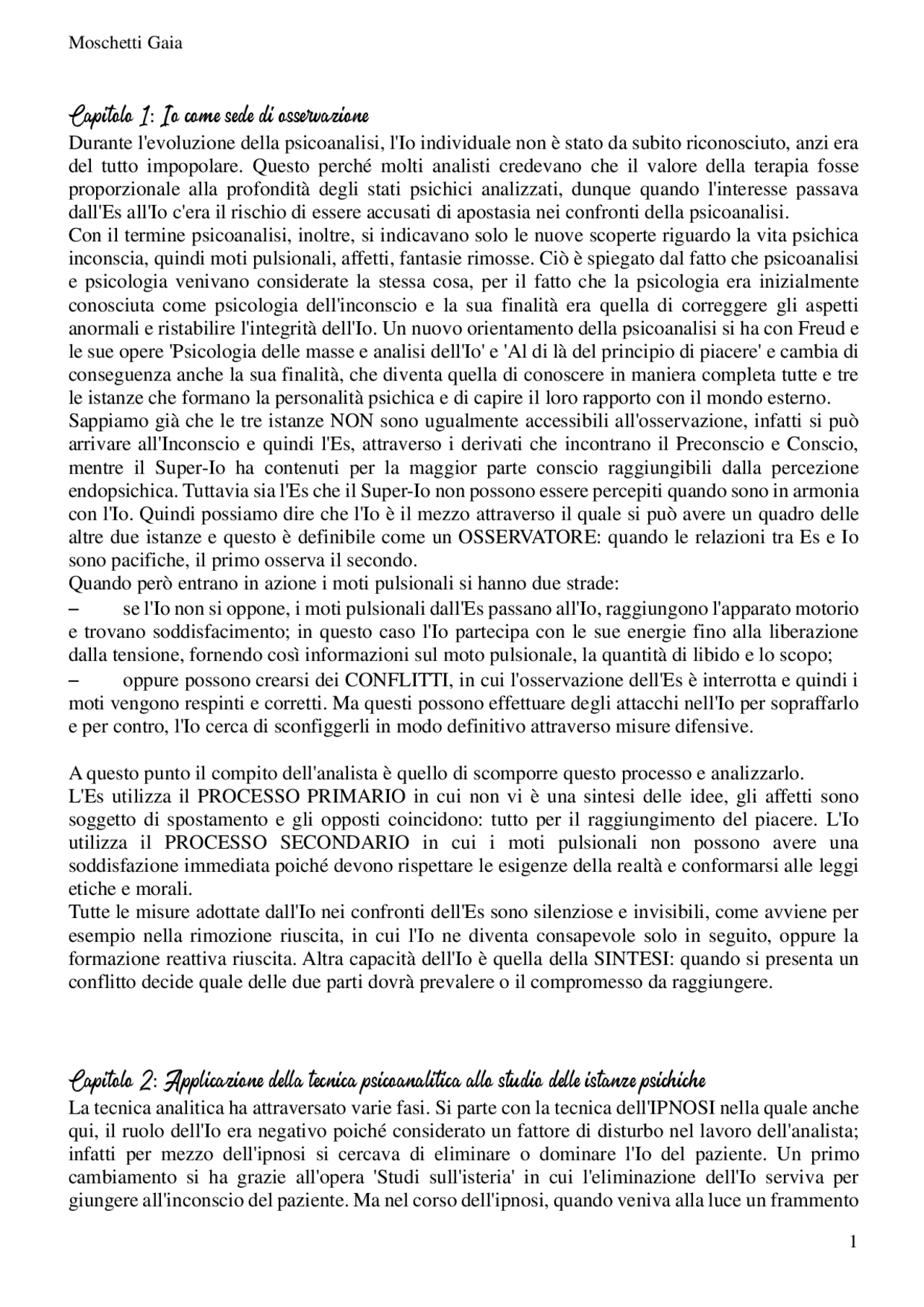 Riassunto Del Libro Di Afreud Lio E I Meccanismi Di Difesa Docsity
